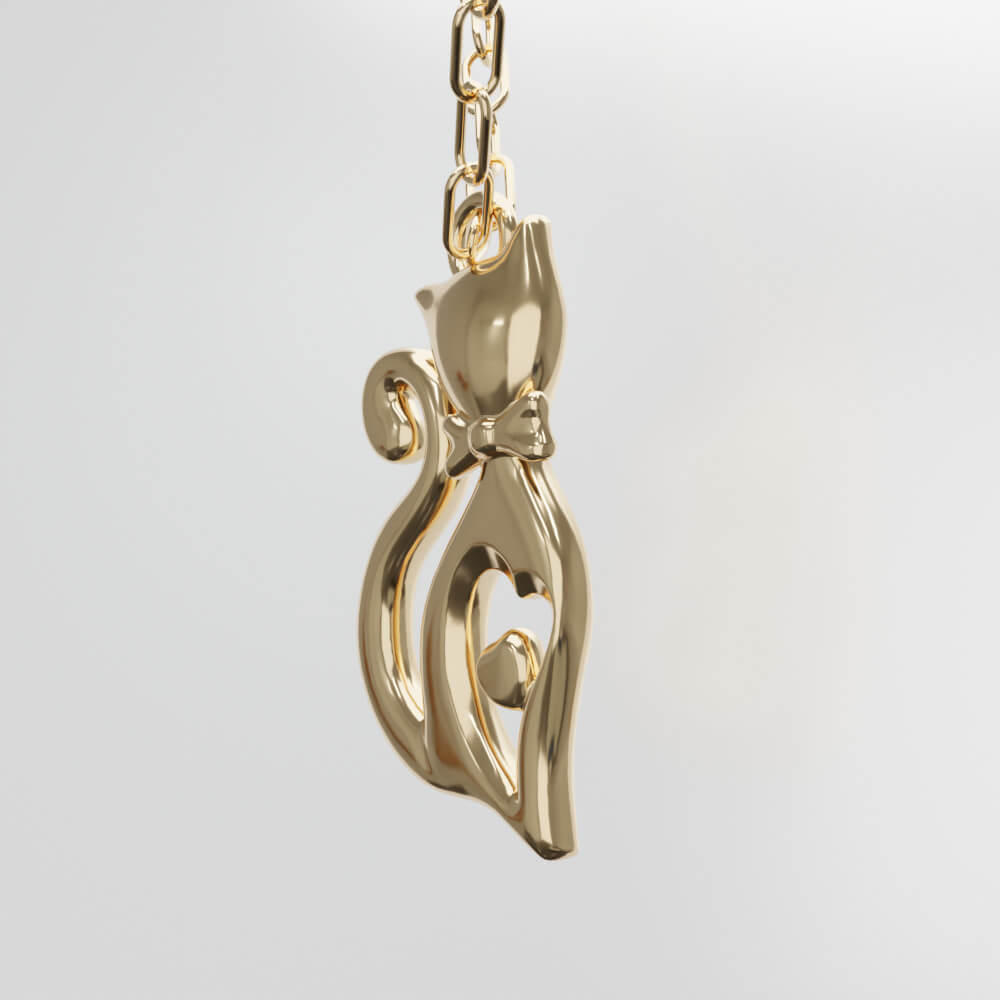 Gold Cat 02 Animal - 3D Model by Emir20