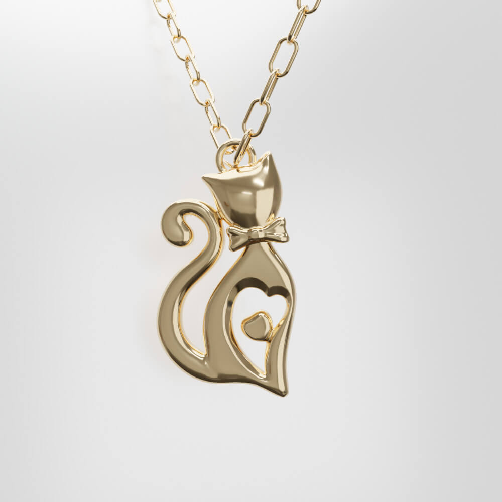 Gold Cat 02 Animal - 3D Model by Emir20