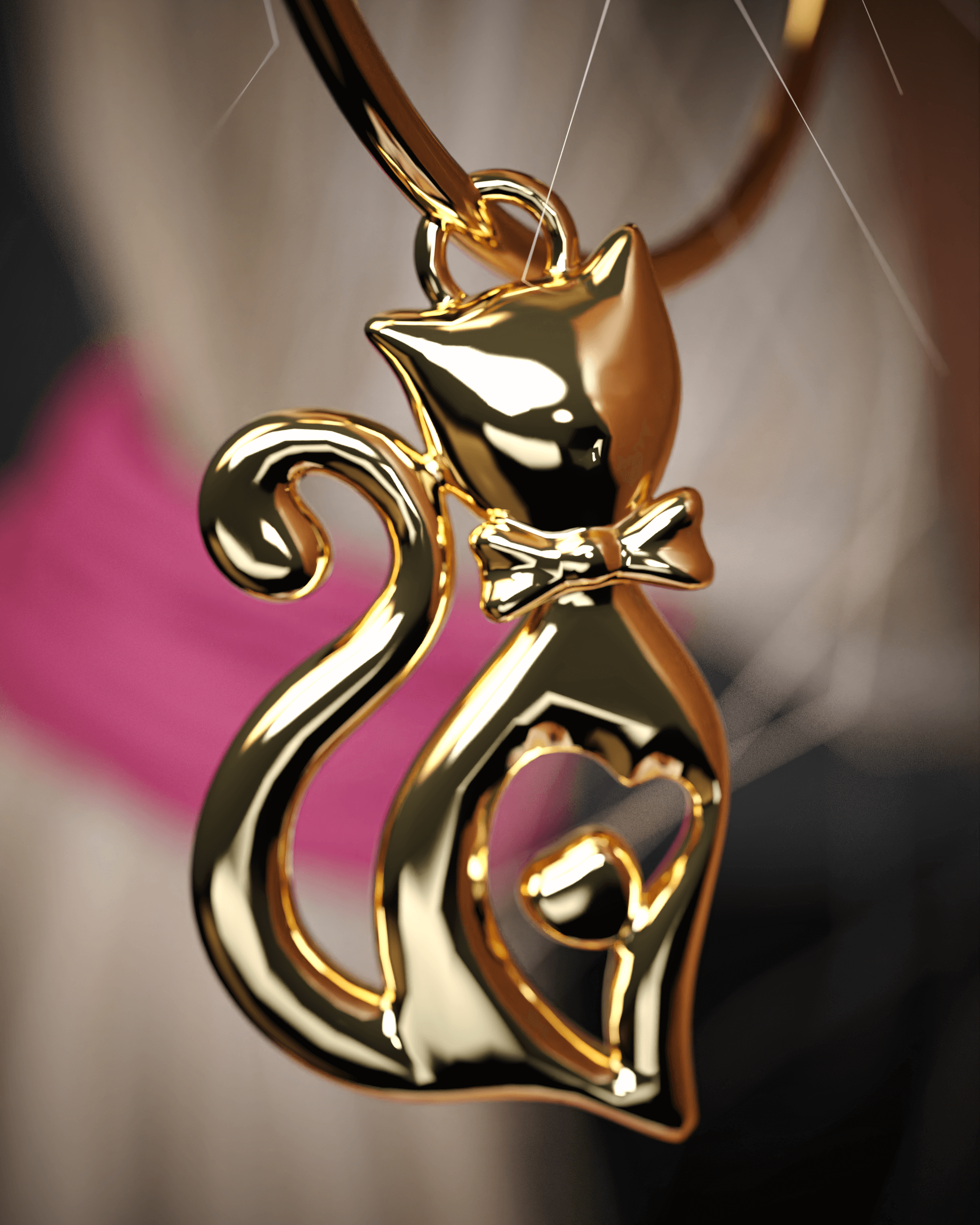 Gold Cat 02 Animal - 3D Model by Emir20