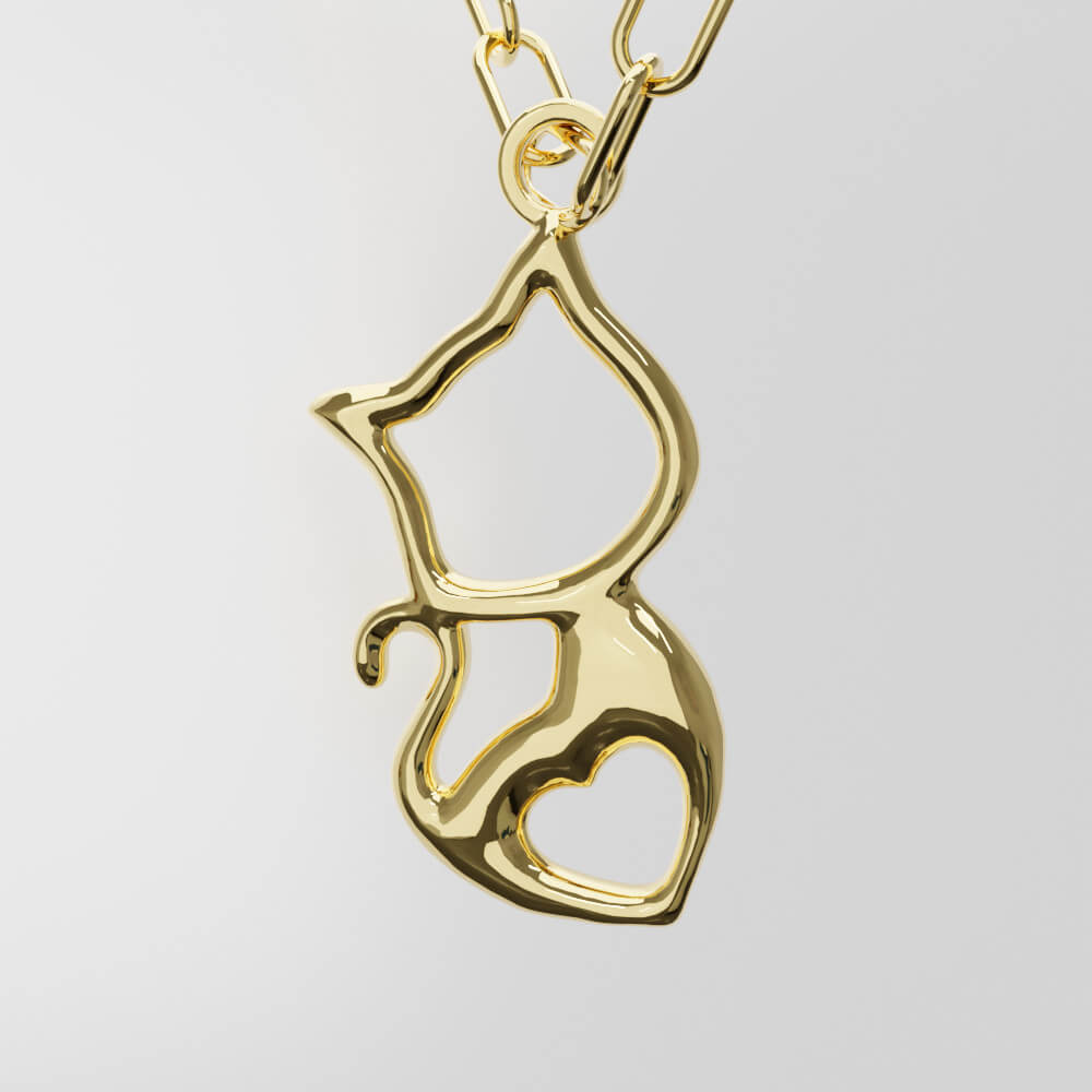 Golden Cat 01 Em - 3D Model by Emir20