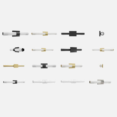 Blanco LED Linear Bath Vanity Wall Light Pack by enamulroni