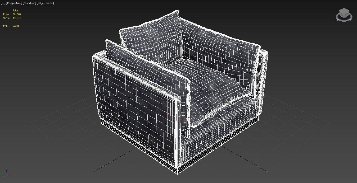Foster 1-Seater Sofa 3D Model by enamulroni