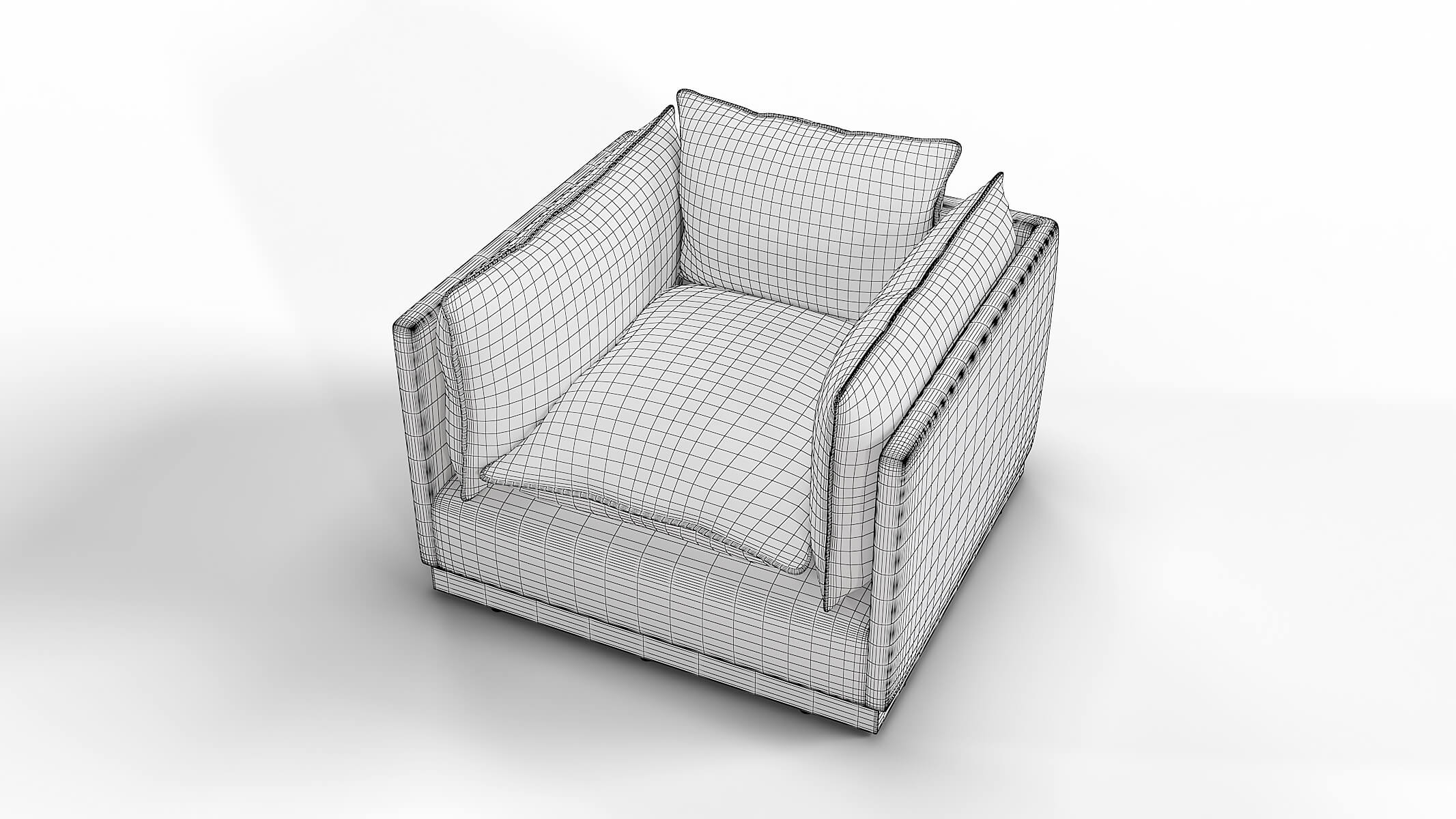 Foster 1-Seater Sofa 3D Model by enamulroni