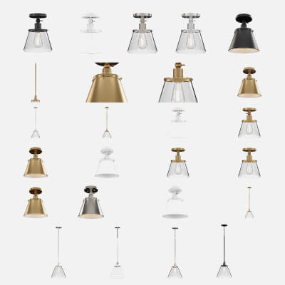 Hinton Flush Mount Pendant Ceiling Light Collection by enamulroni