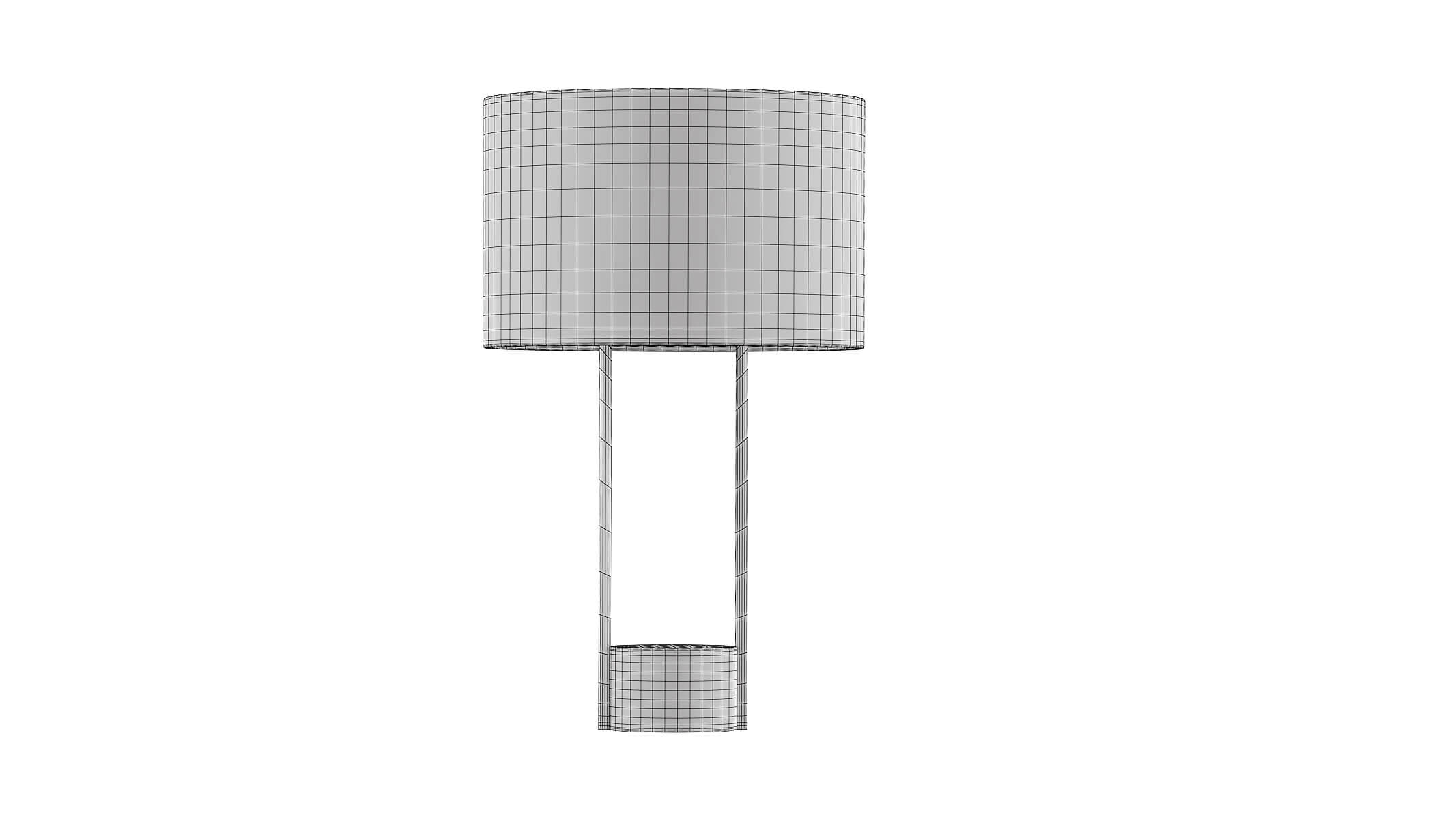 Industrial Outline Table Lamp - 3D Model by enamulroni