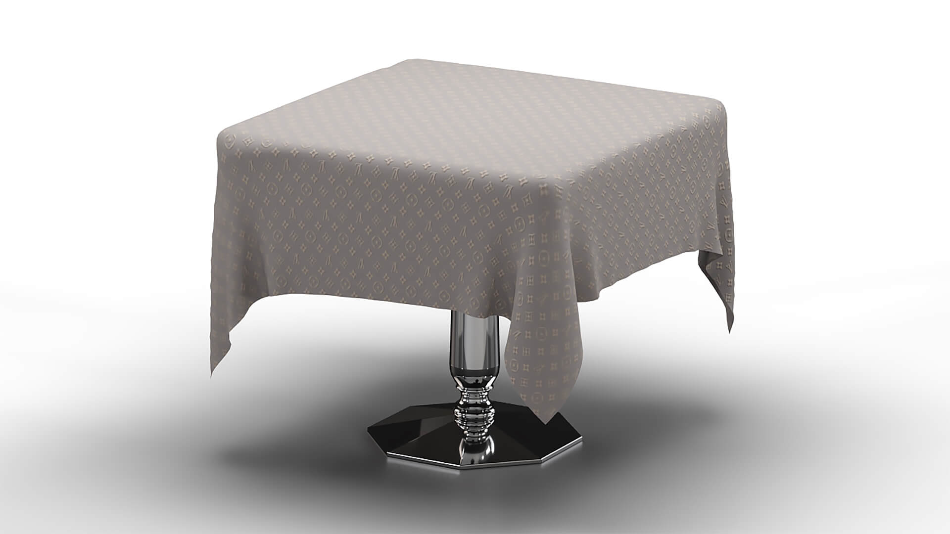 Modern Cloth Table V1 - 3D Model by enamulroni