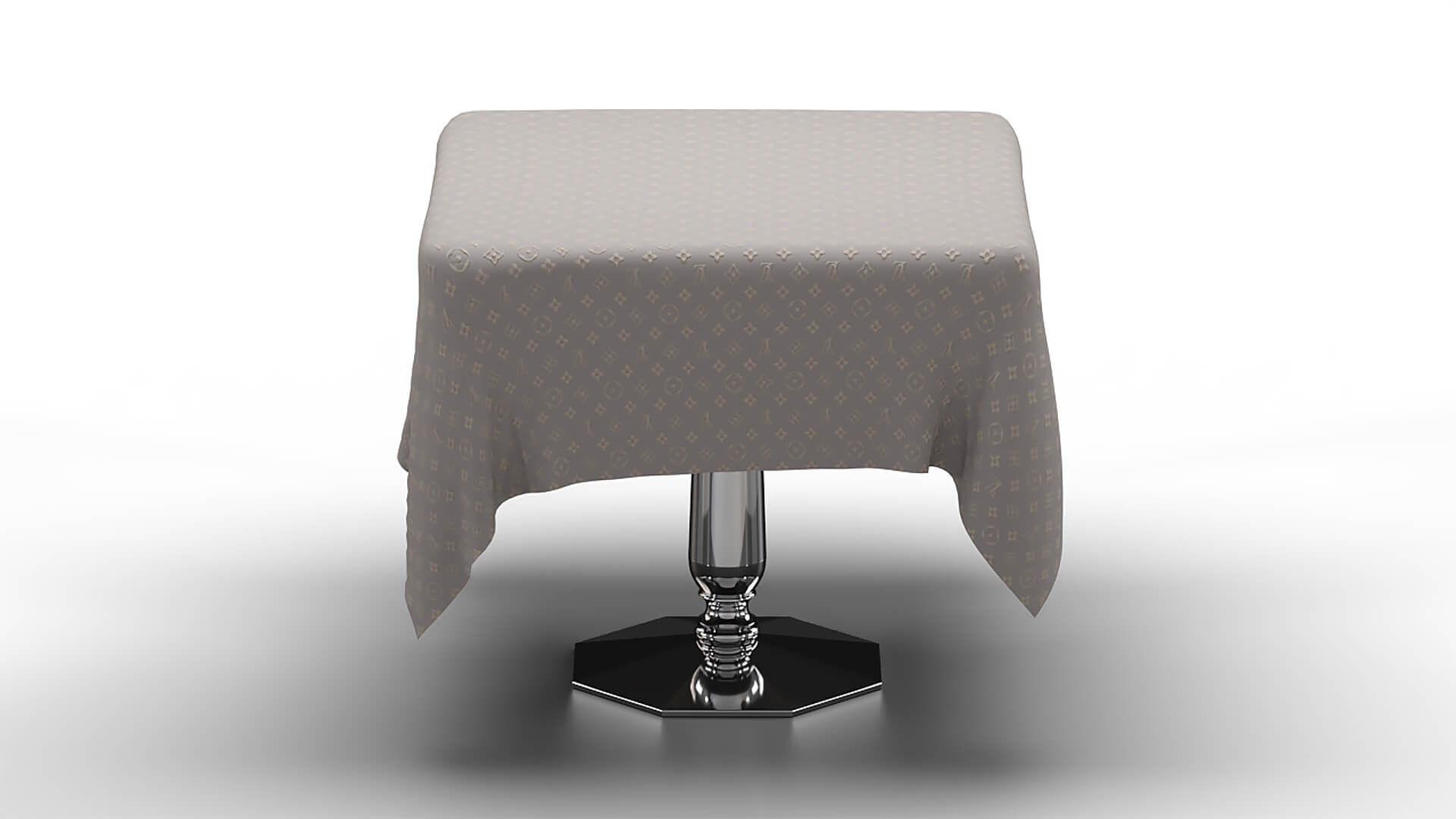 Modern Cloth Table V1 - 3D Model by enamulroni