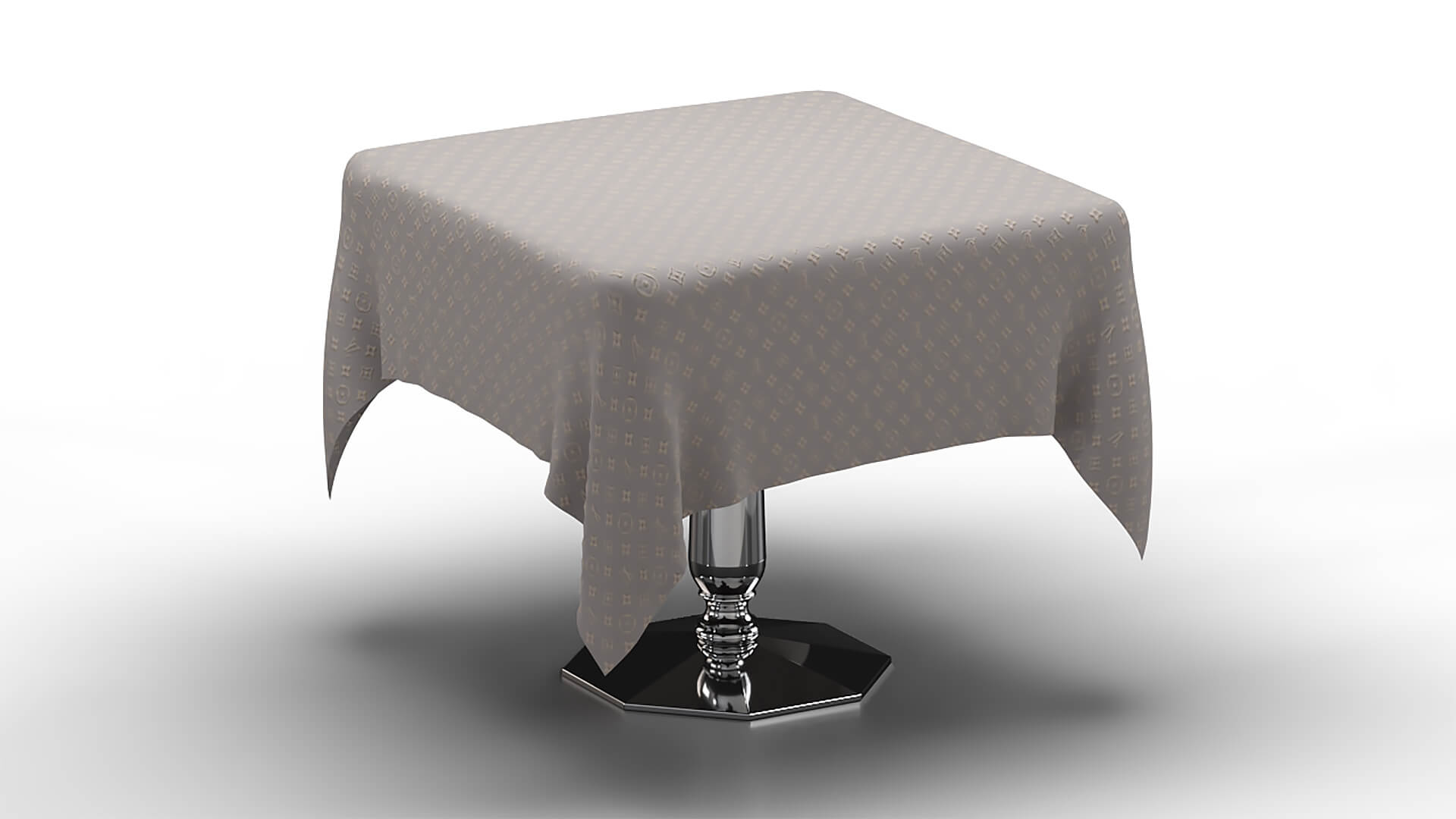 Modern Cloth Table V1 - 3D Model by enamulroni