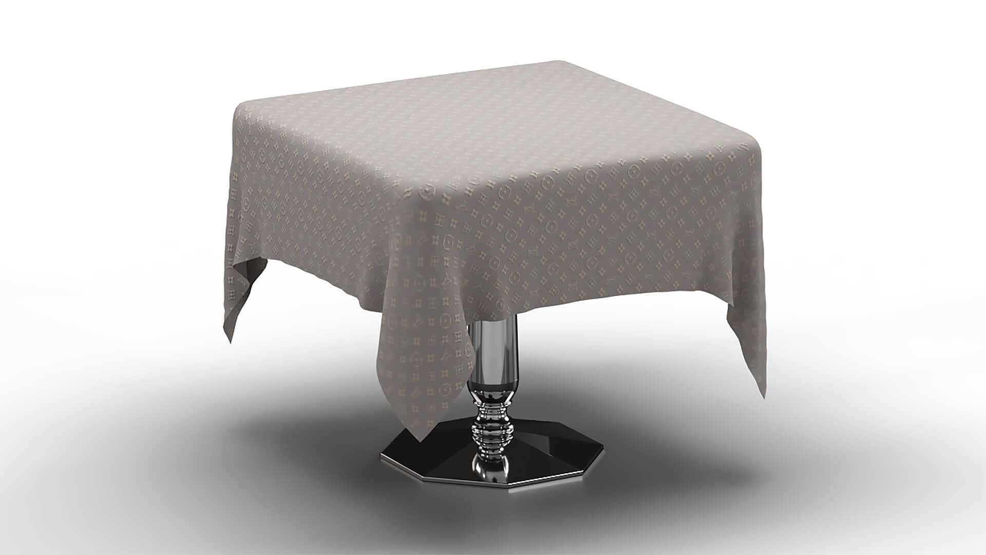 Modern Cloth Table V1 - 3D Model by enamulroni