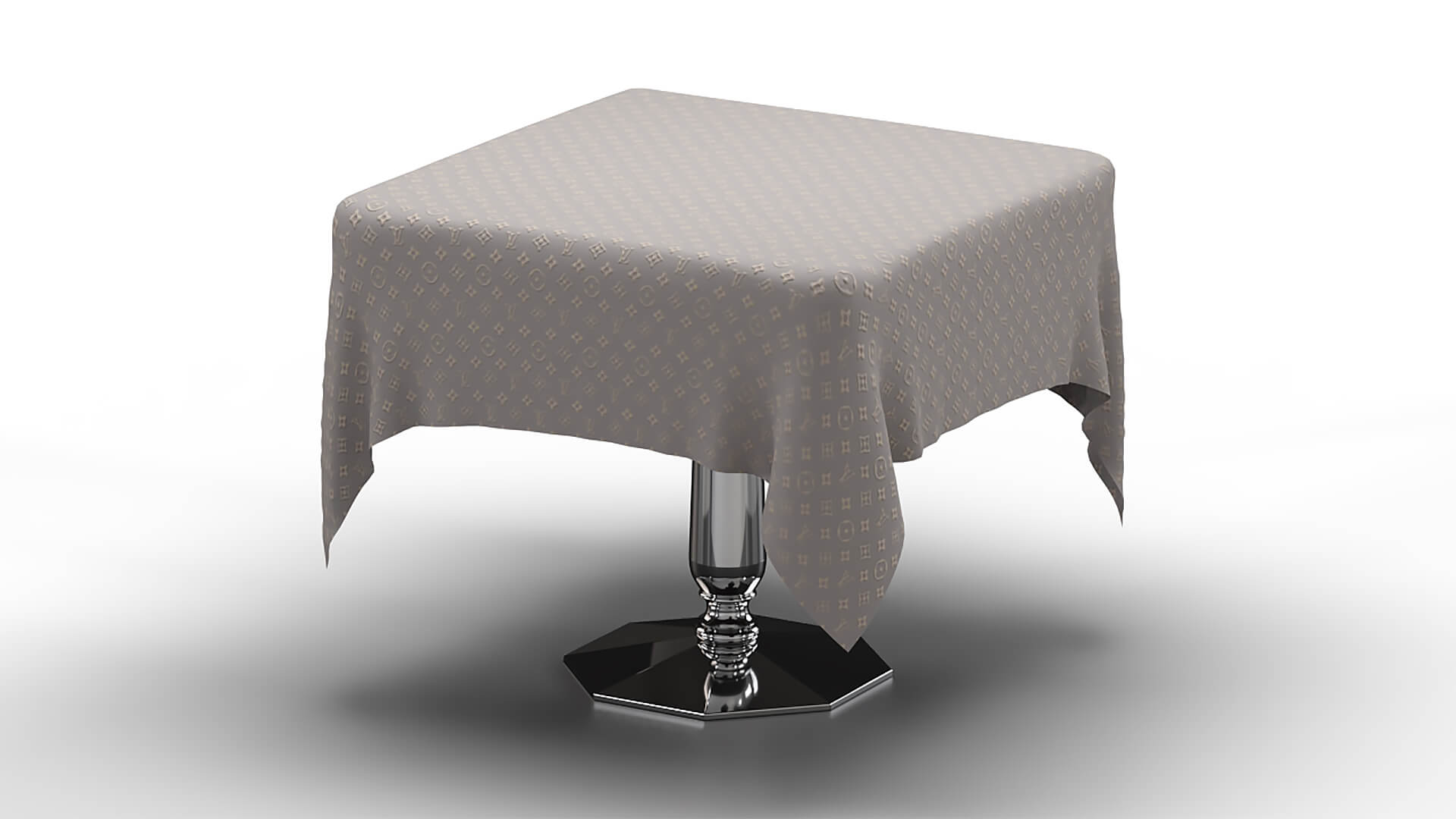 Modern Cloth Table V1 - 3D Model by enamulroni