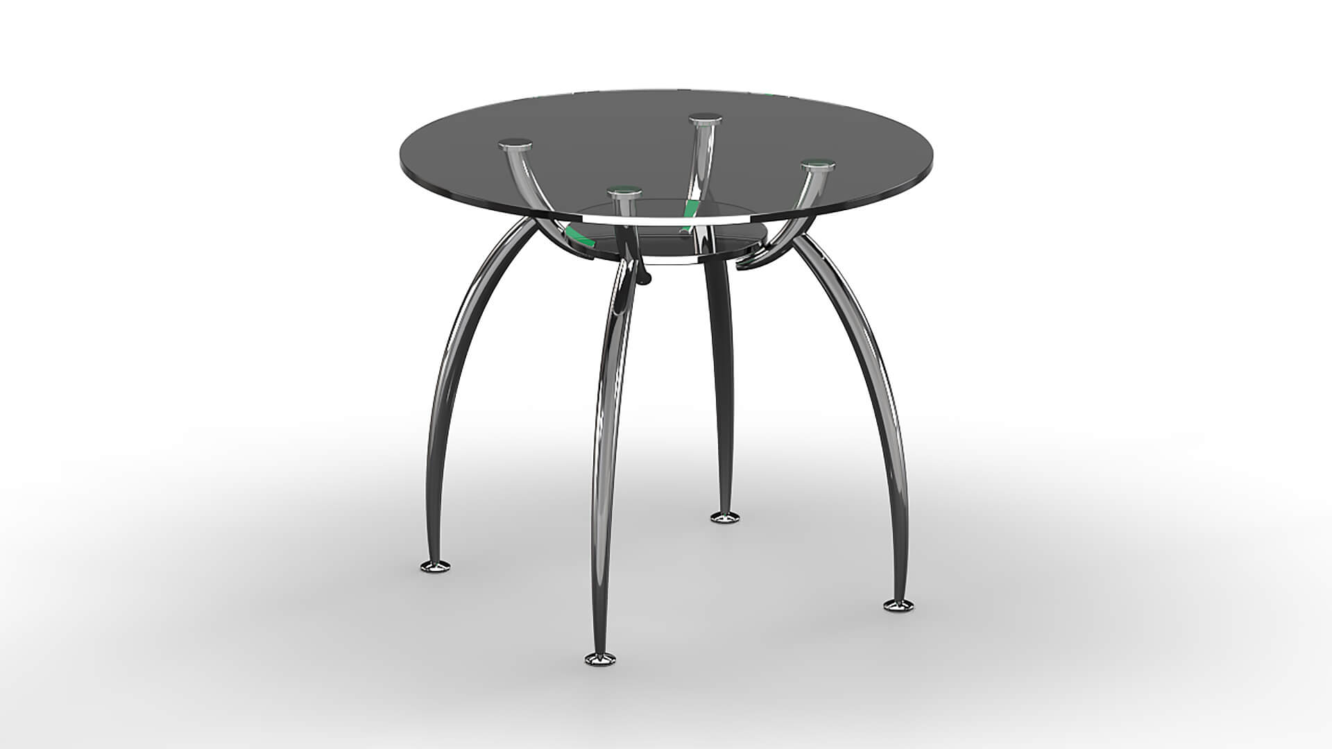 Modern Glass Table V1 - 3D Model by enamulroni