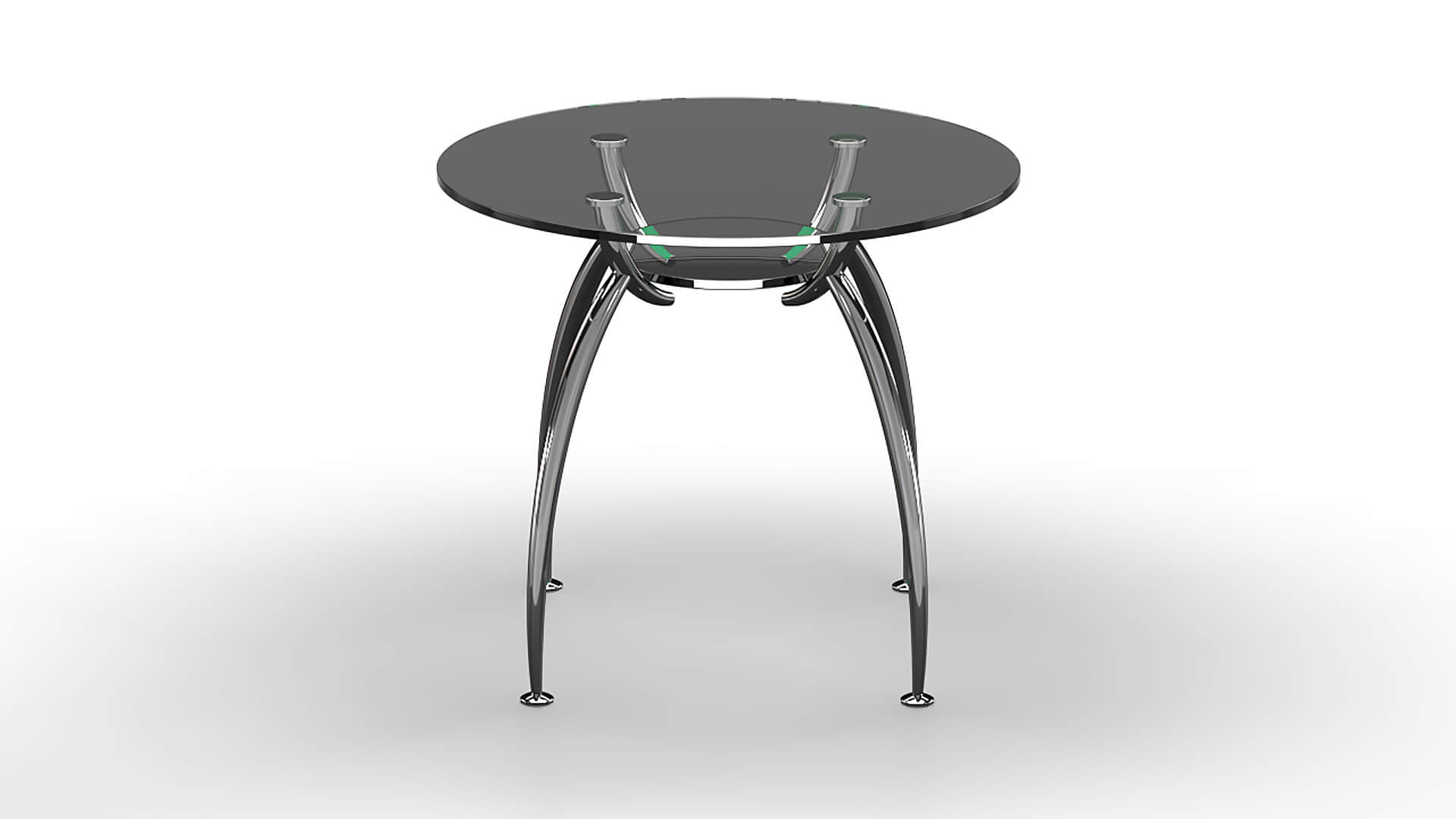 Modern Glass Table V1 - 3D Model by enamulroni