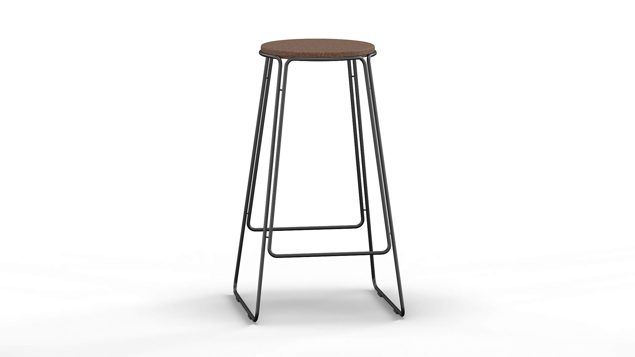 Smoked Cork Prop Stool - 3D Model by enamulroni