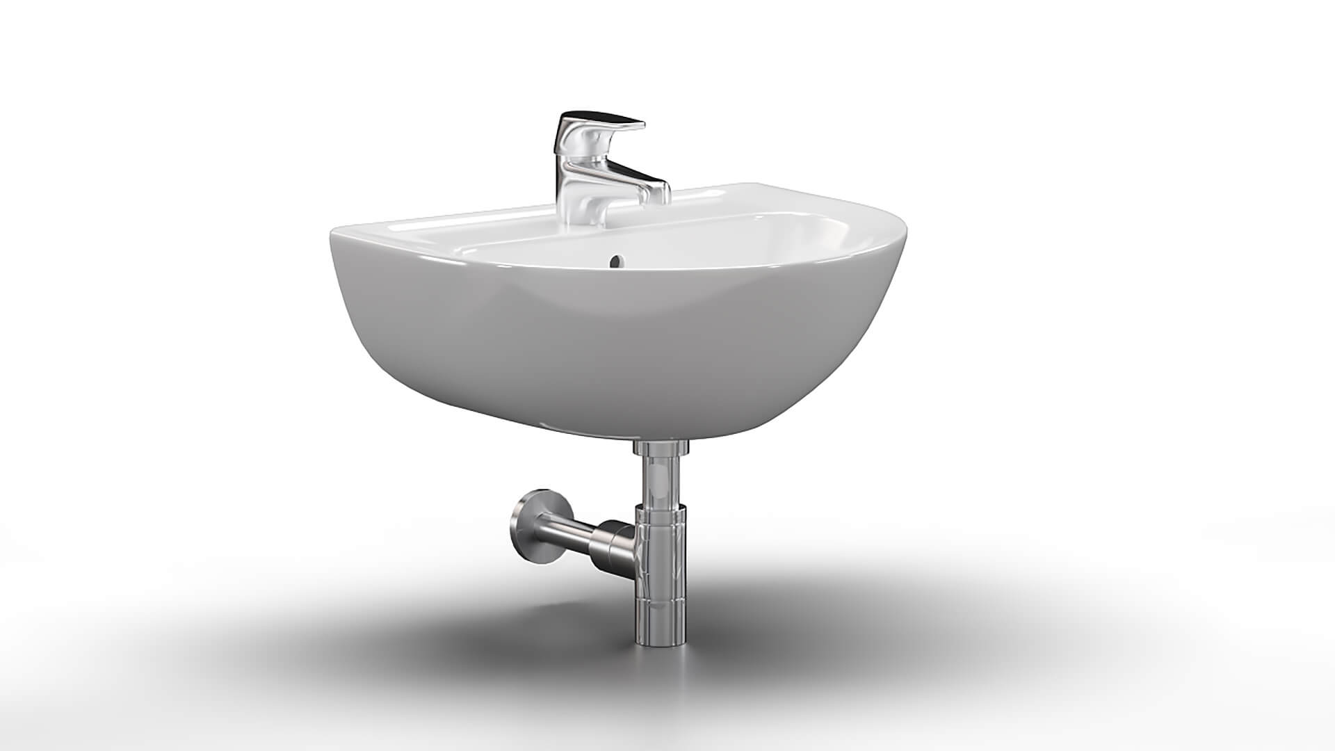 Washbasins Sink IDEAL Standard Esco New - 3D Model by enamulroni
