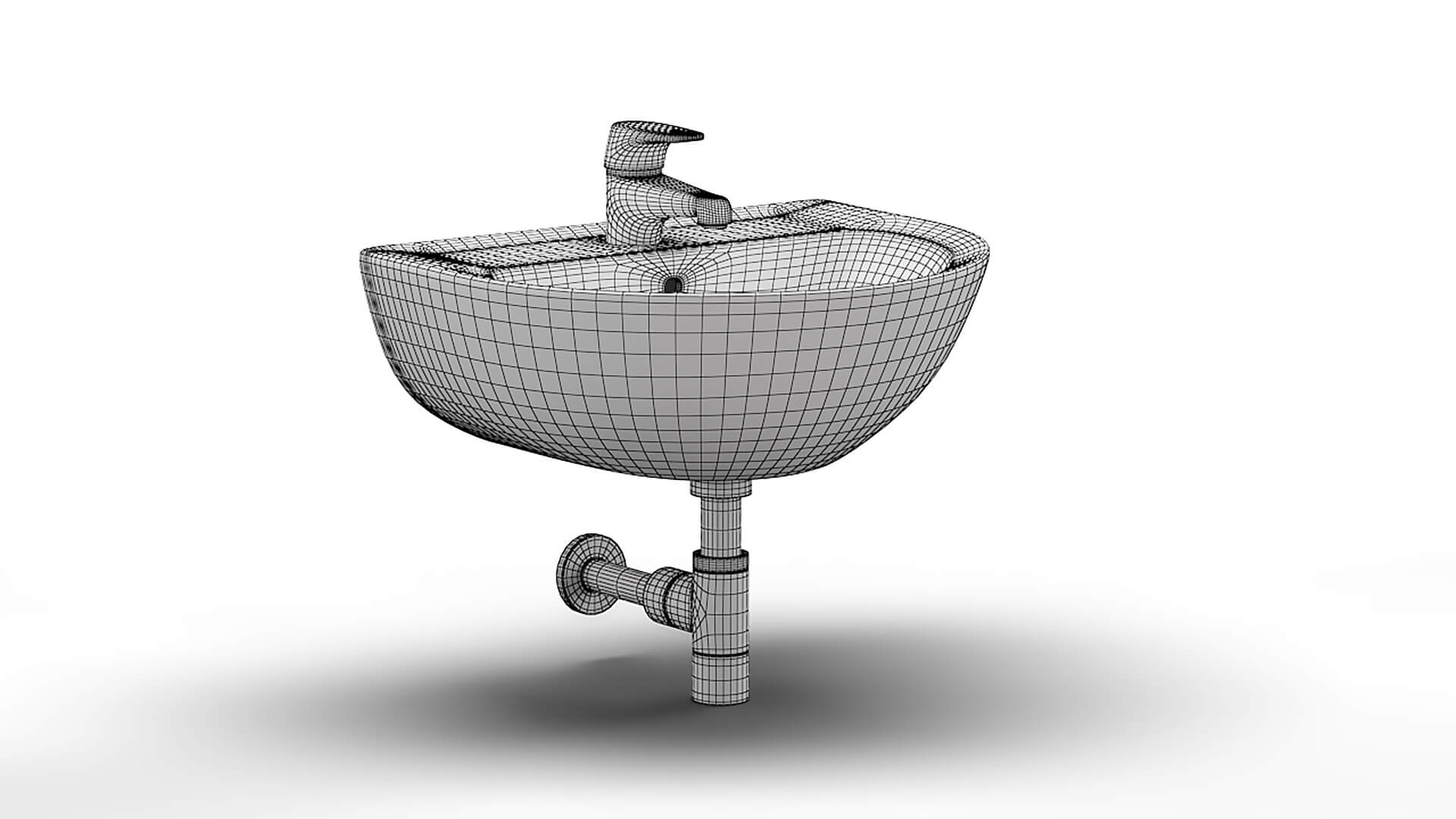 Washbasins Sink IDEAL Standard Esco New - 3D Model by enamulroni