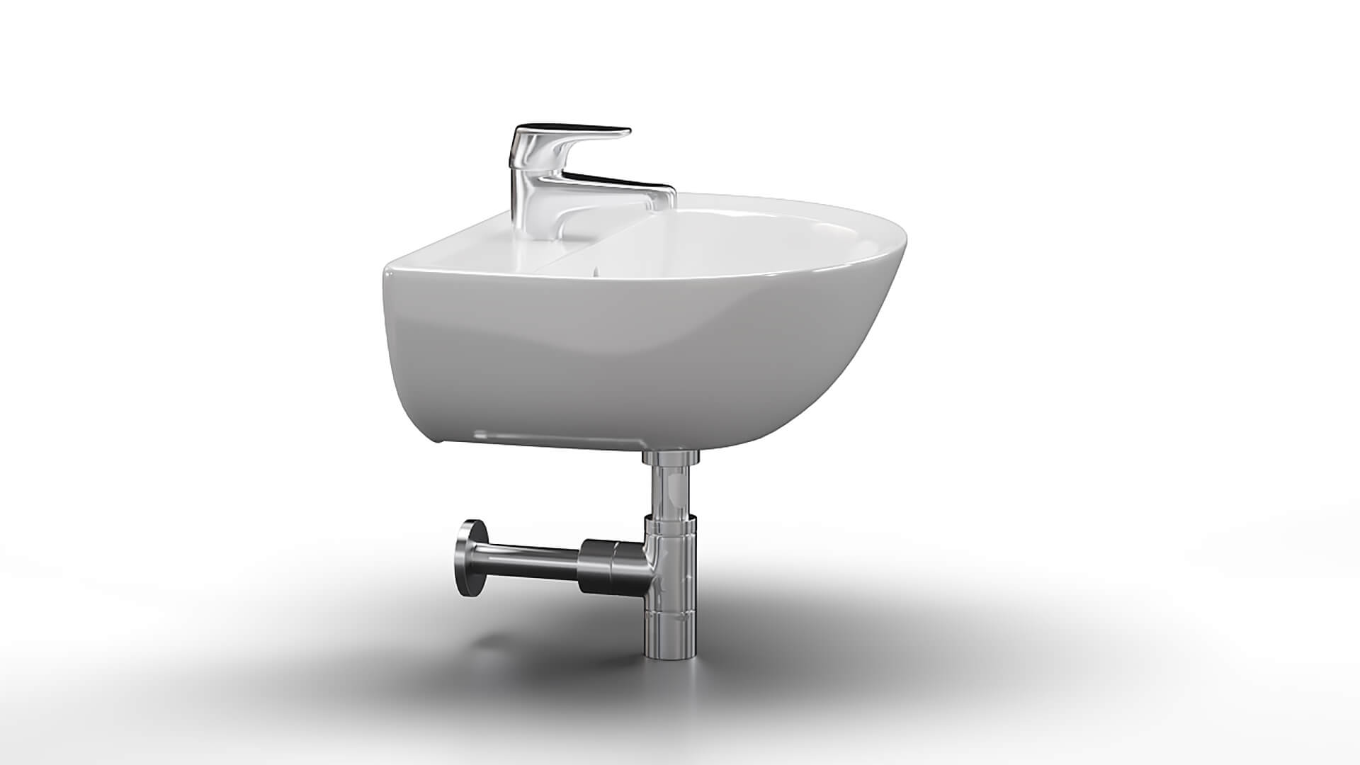 Washbasins Sink IDEAL Standard Esco New - 3D Model by enamulroni