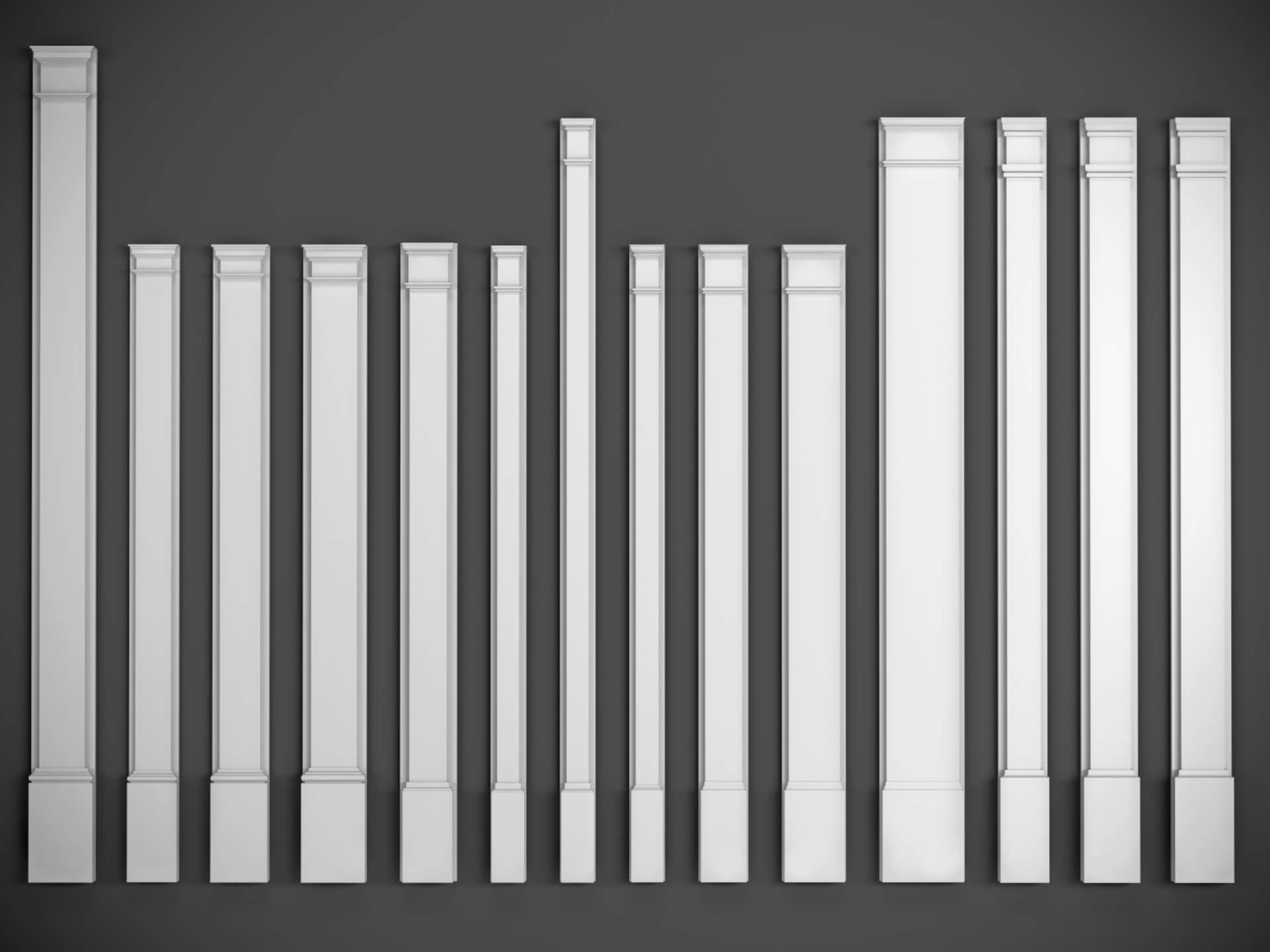 +150 Pilasters Collection Kitbash - 3D Model by engmianoa