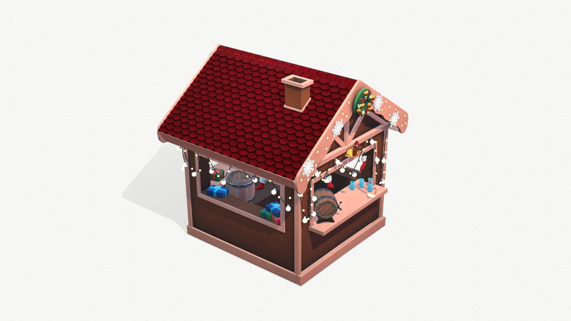 Christmas House - 3D Model by Enkarra