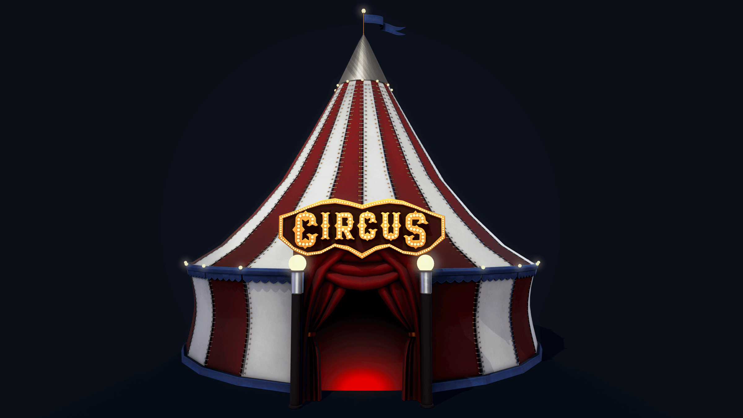 Circus 3D Model 3D Render, Digital Art by Enkarra