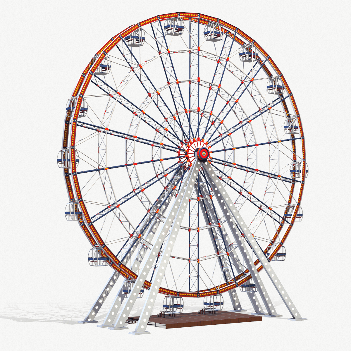 Ferris Wheel 3D Model 3D Render, Digital Art by Enkarra