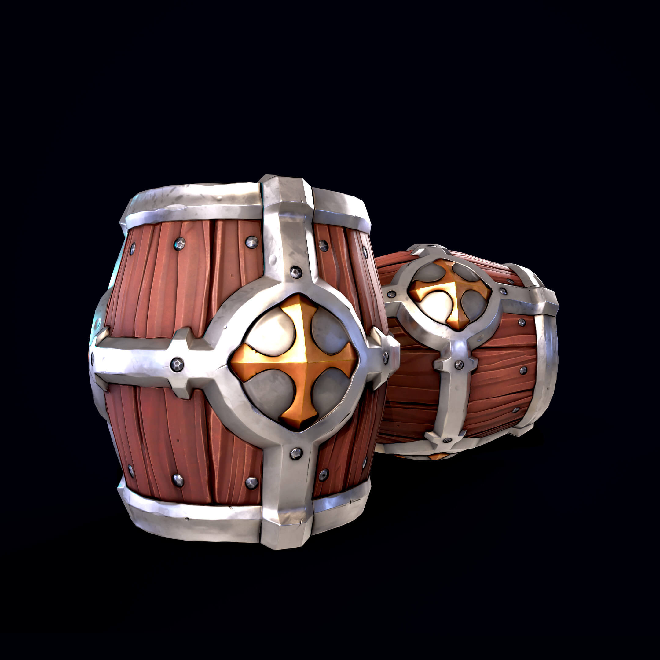 Stylized Wooden Barrel - Free 3D Model by Enkarra