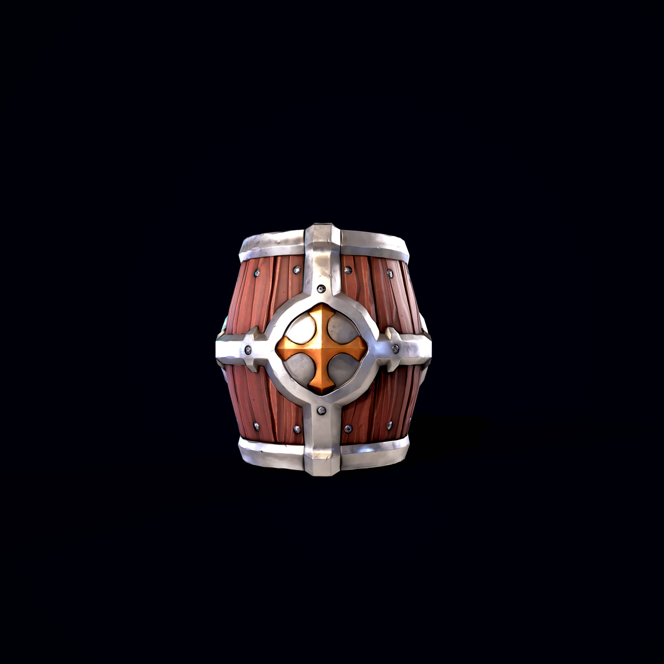 Stylized Wooden Barrel - Free 3D Model by Enkarra