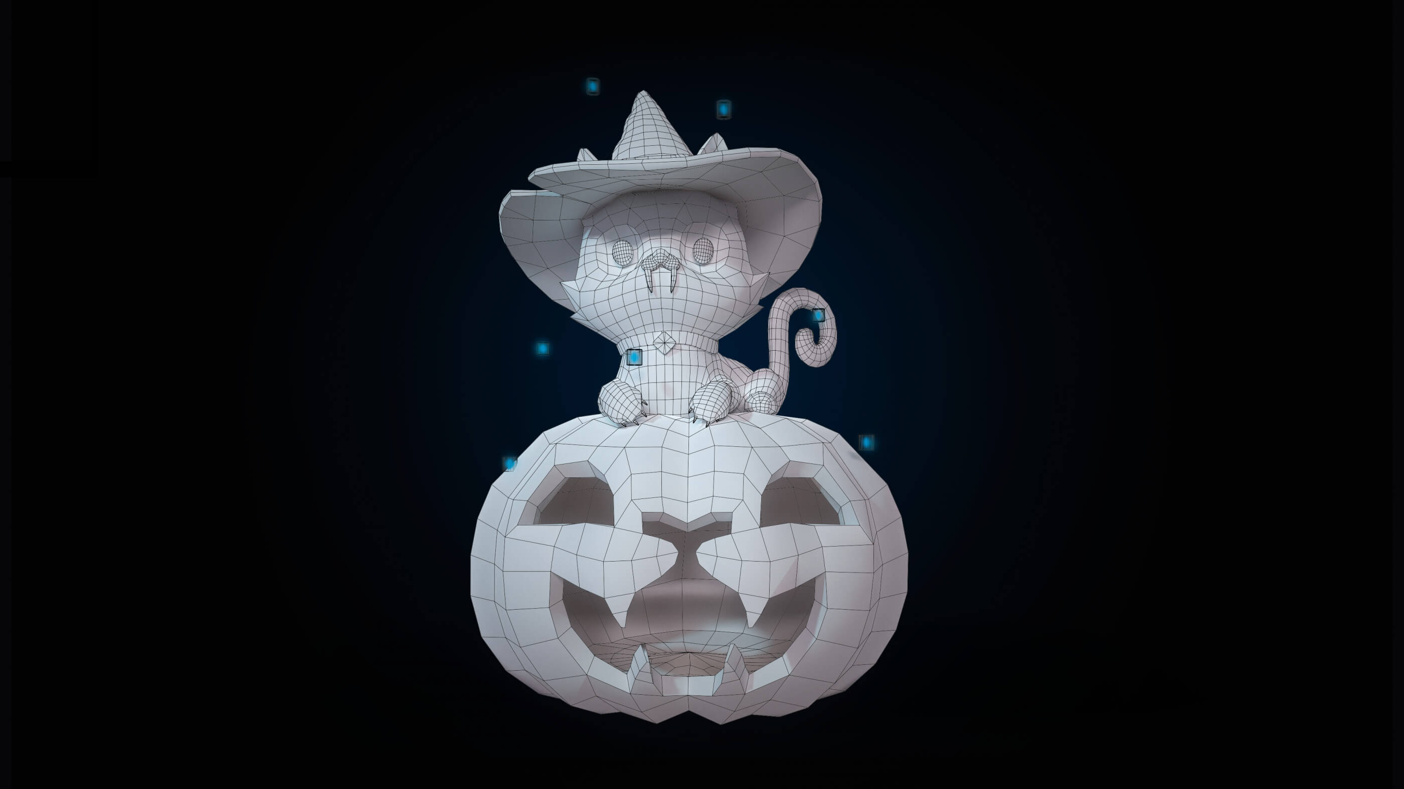 Halloween Cat - Free 3D Model by Enkarra