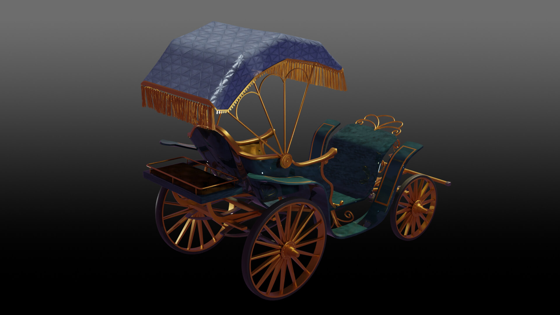 4 Wheeled Carriage - 3D Model by ennuishao