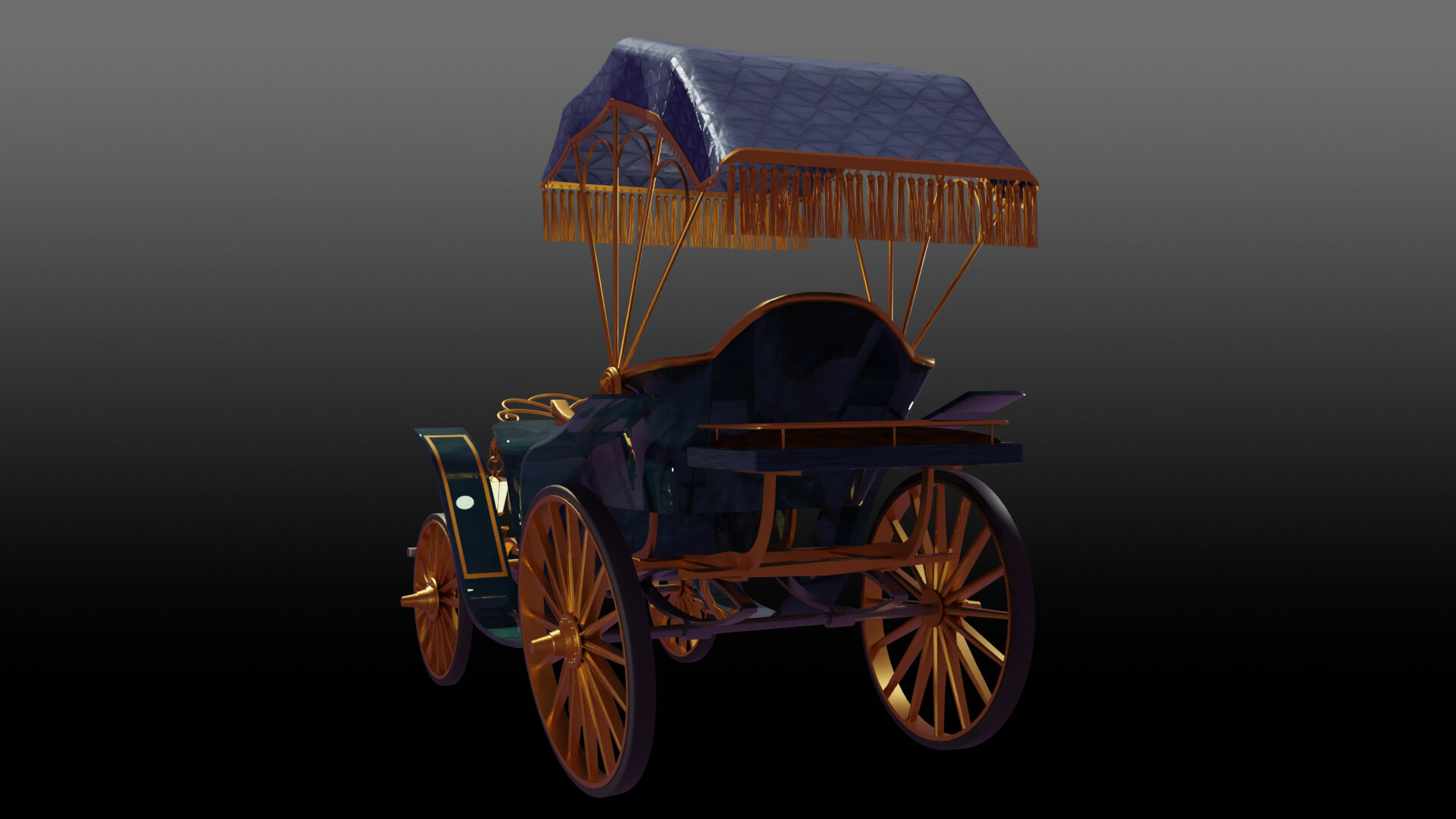 4 Wheeled Carriage - 3D Model by ennuishao