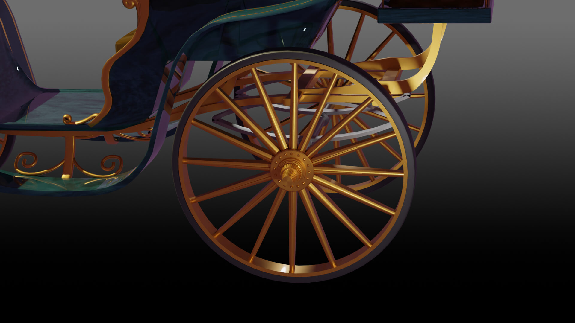 4 Wheeled Carriage - 3D Model by ennuishao