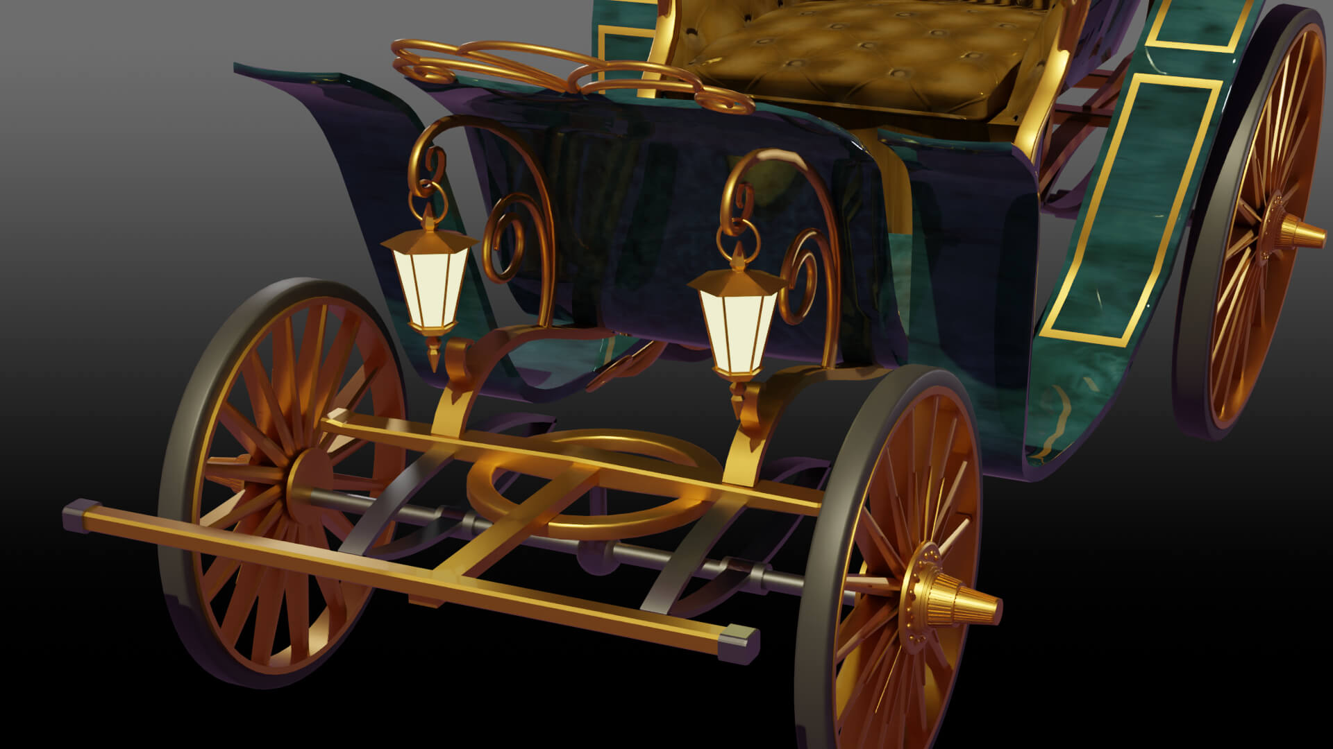 4 Wheeled Carriage - 3D Model by ennuishao