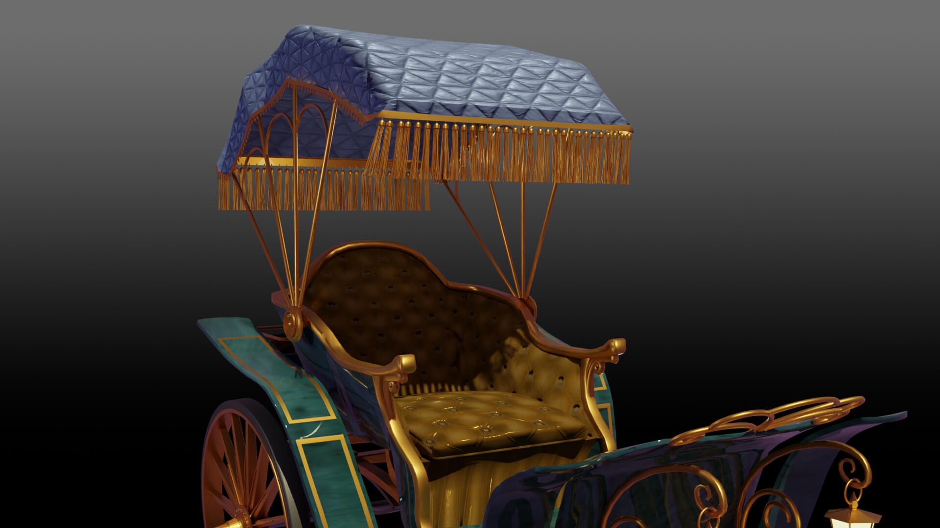4 Wheeled Carriage - 3D Model by ennuishao