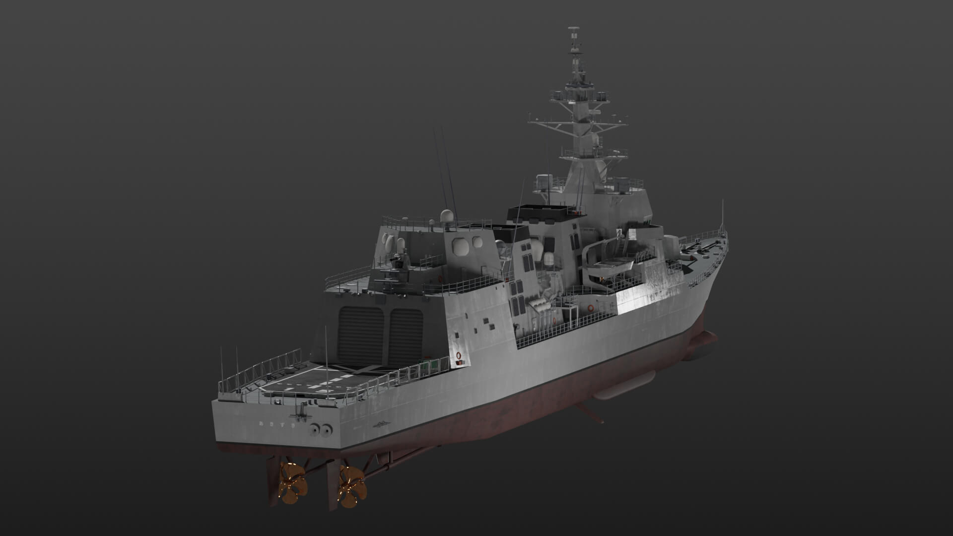 Akizuki Class Destroyer - 3D Model by ennuishao