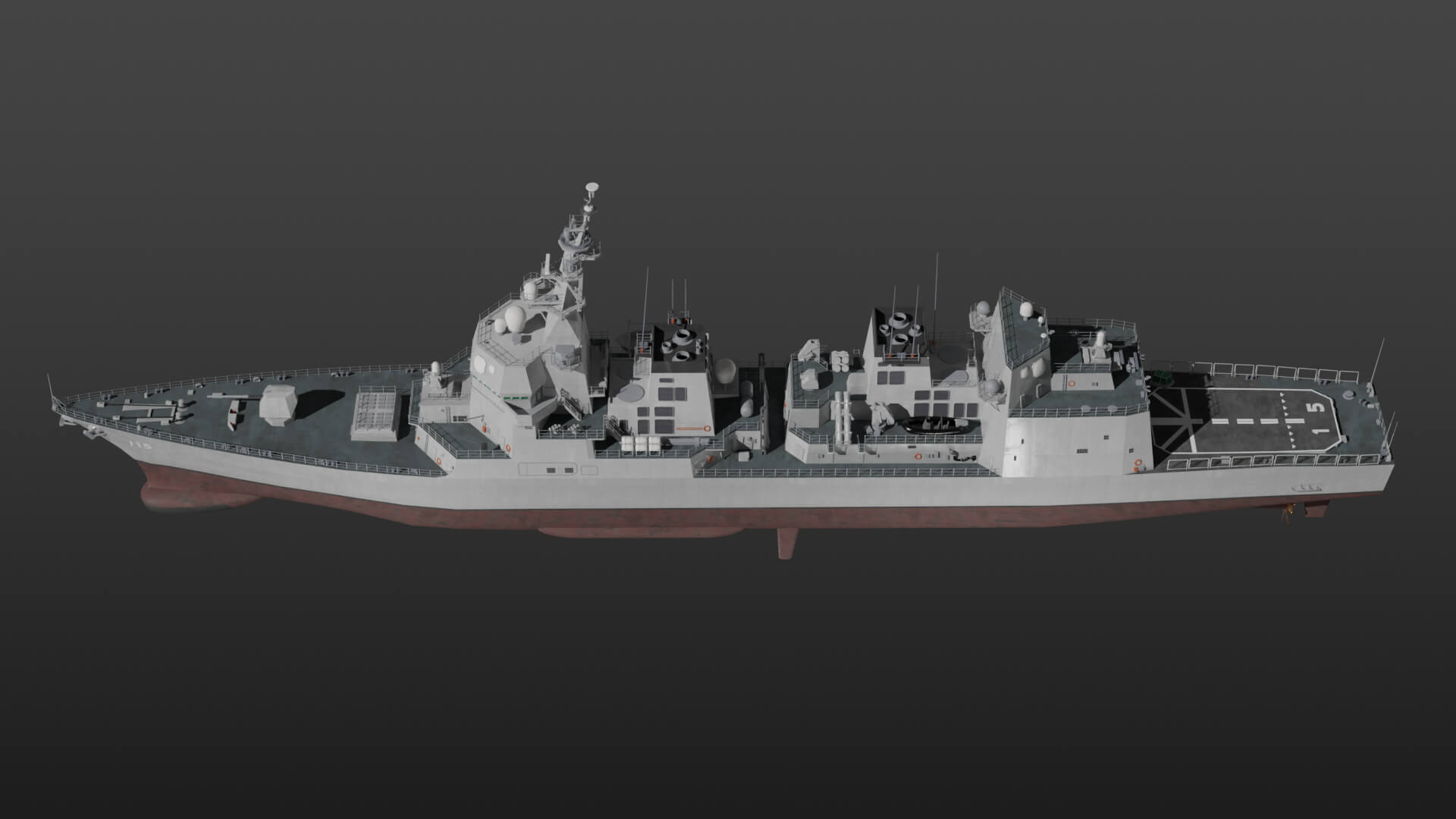 Akizuki Class Destroyer - 3D Model by ennuishao