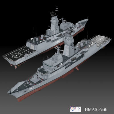 Anzac class frigate game ready model by ennuishao