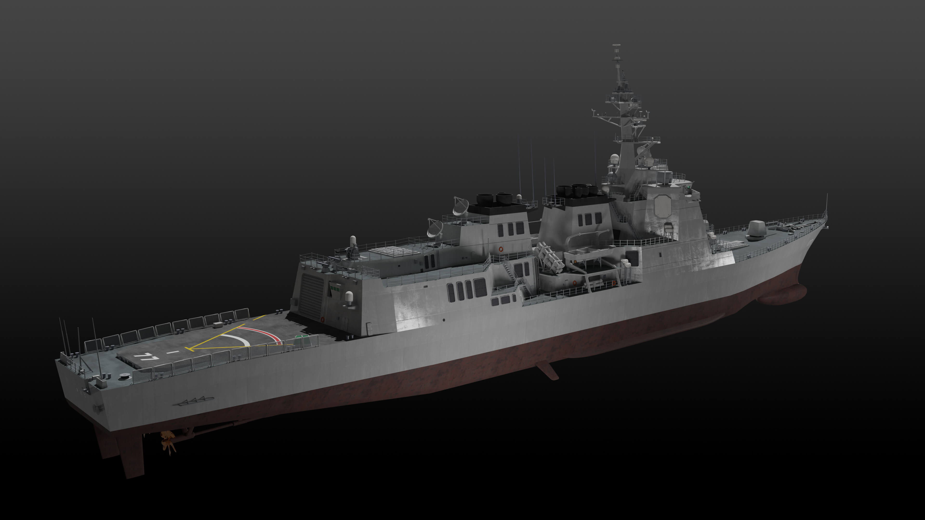 Atago Class Destroyer - 3D Model by ennuishao