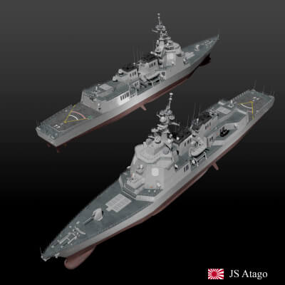 Atago Class Destroyer - 3D Model by ennuishao