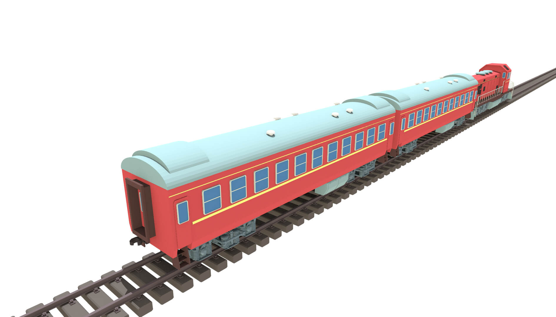 Cartoon Passenger Train