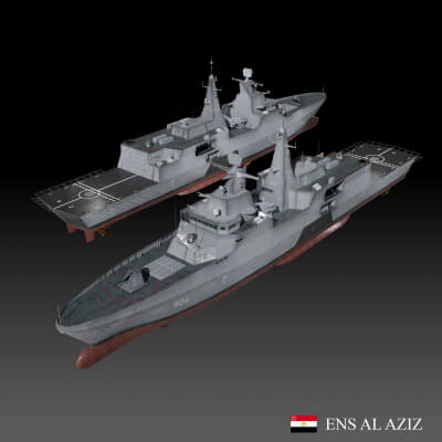 Egypt Navy Al Aziz Class Frigate - 3D Model by ennuishao