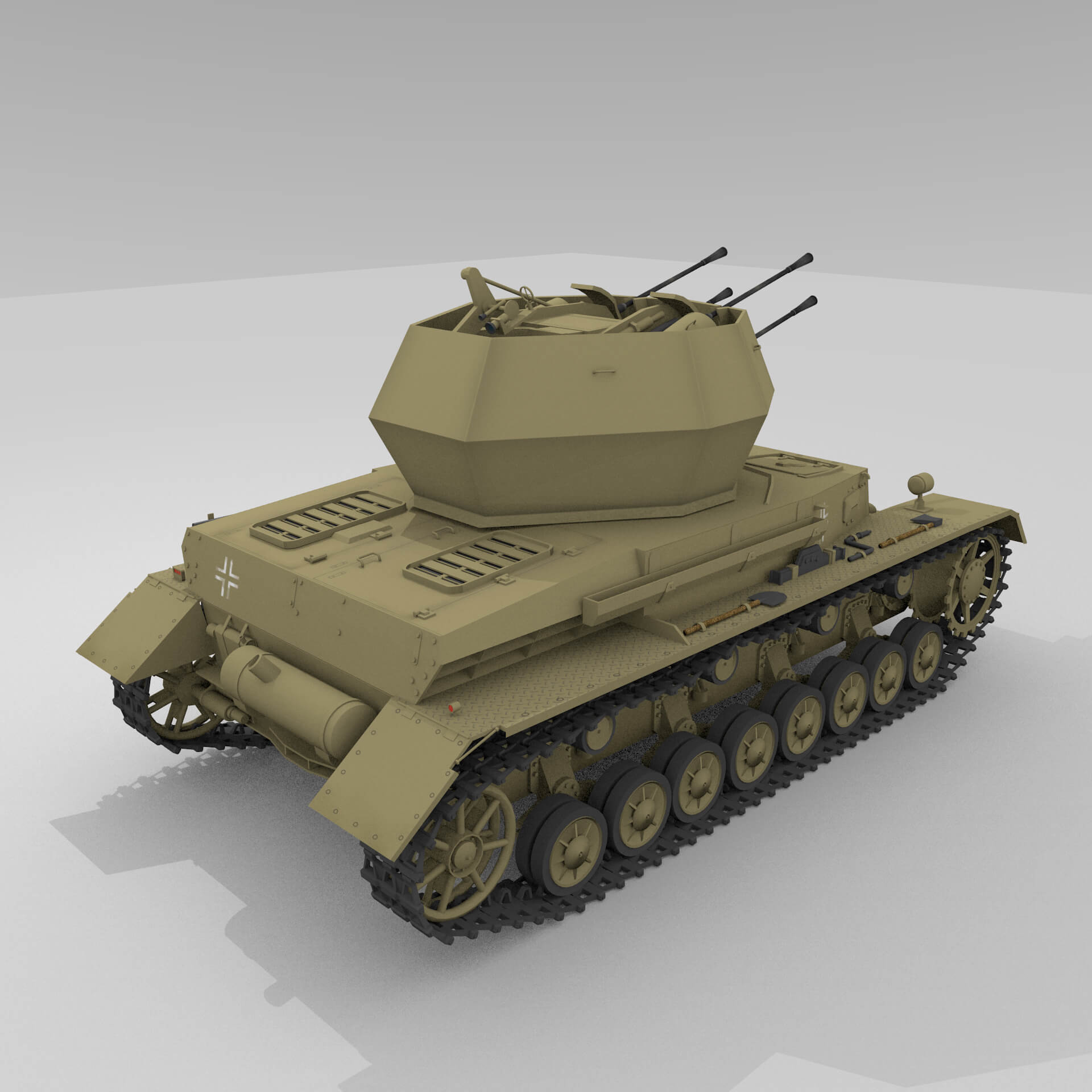 Flakpanzer Iv Wirbelwind 3d Model By Ennuishao