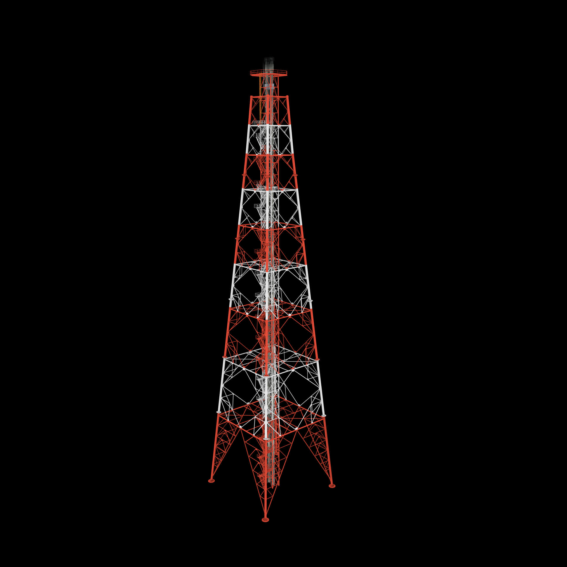 Flare Stack of Refinery - 3D Model by ennuishao