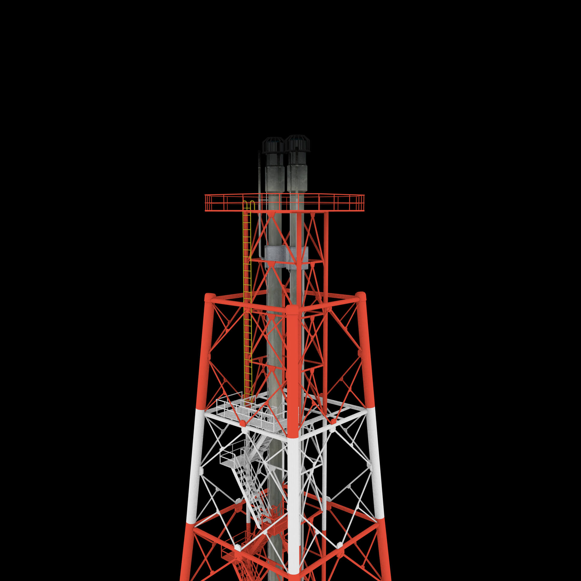 Flare Stack of Refinery - 3D Model by ennuishao