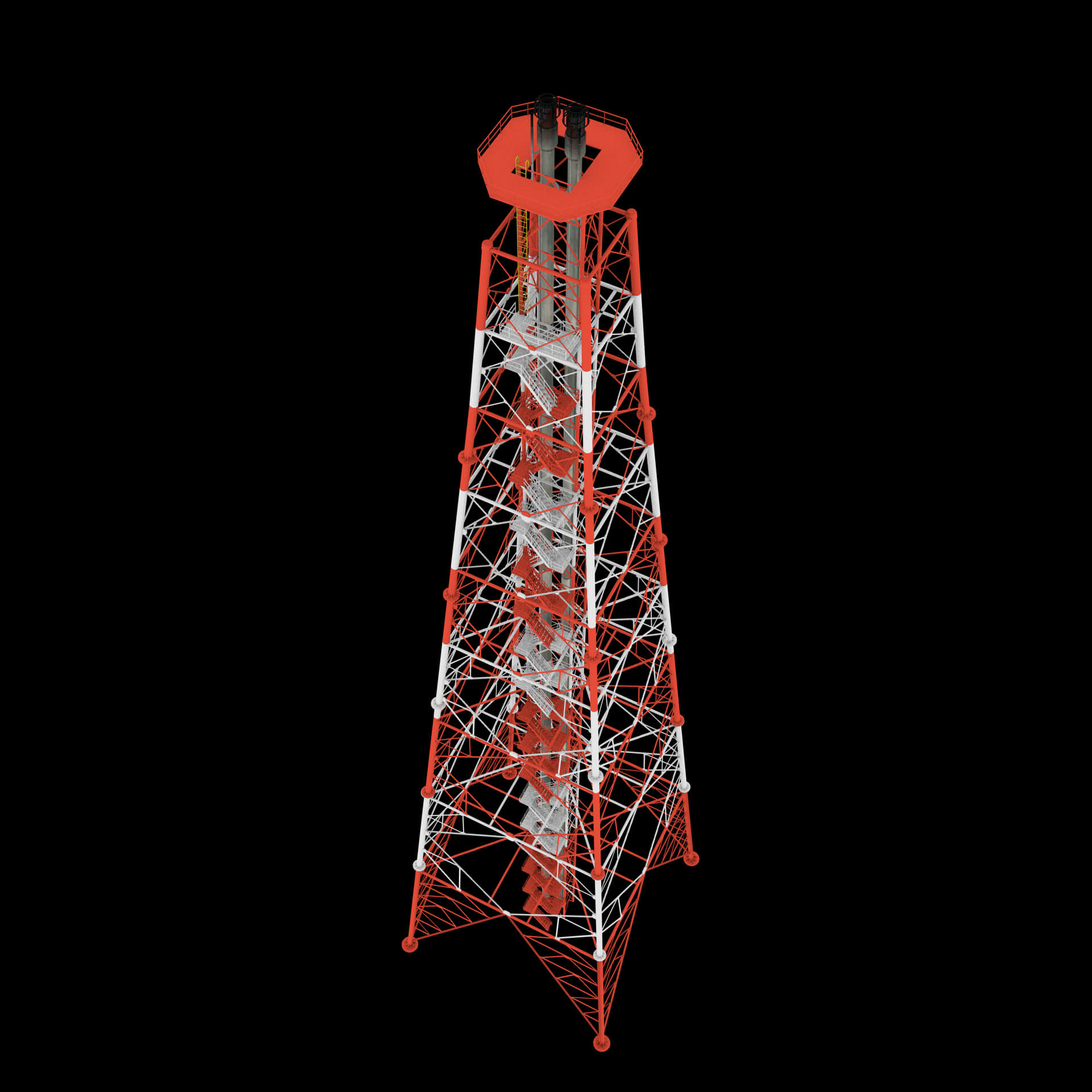 Flare Stack of Refinery - 3D Model by ennuishao