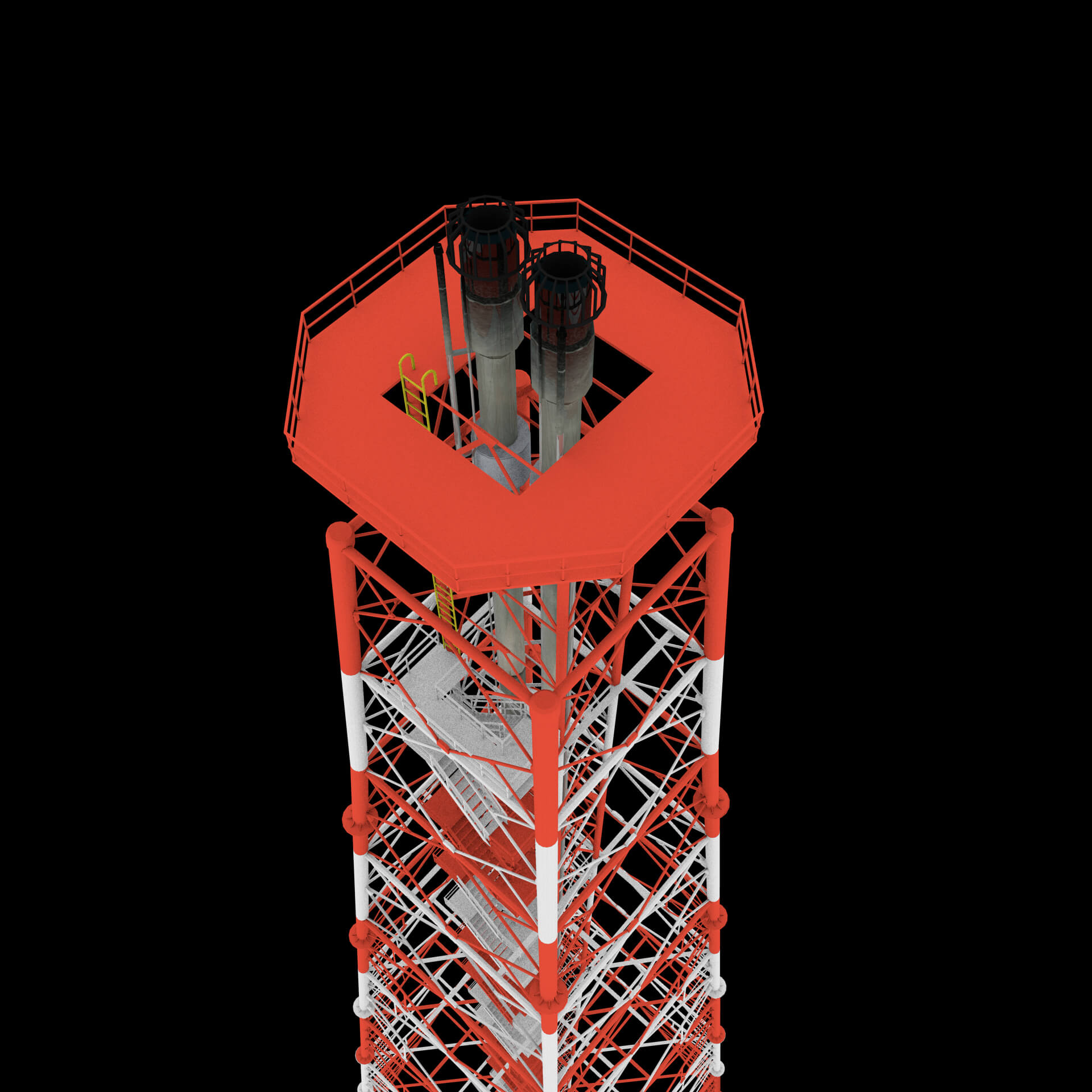 Flare Stack of Refinery - 3D Model by ennuishao
