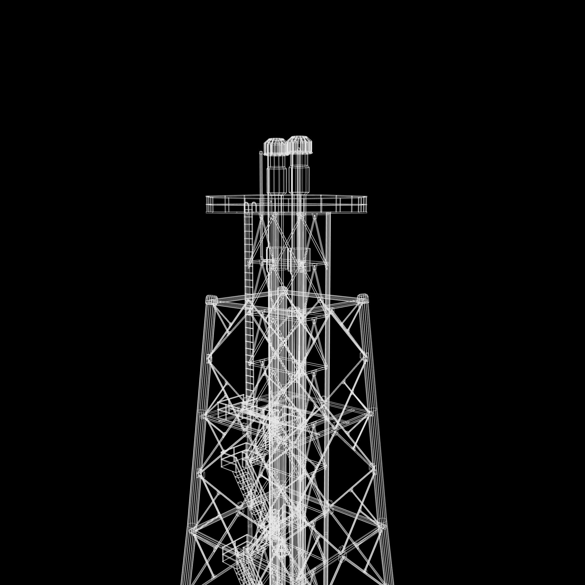 Flare Stack of Refinery - 3D Model by ennuishao
