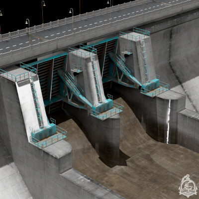 Flood Control Channel - 3D Model by ennuishao
