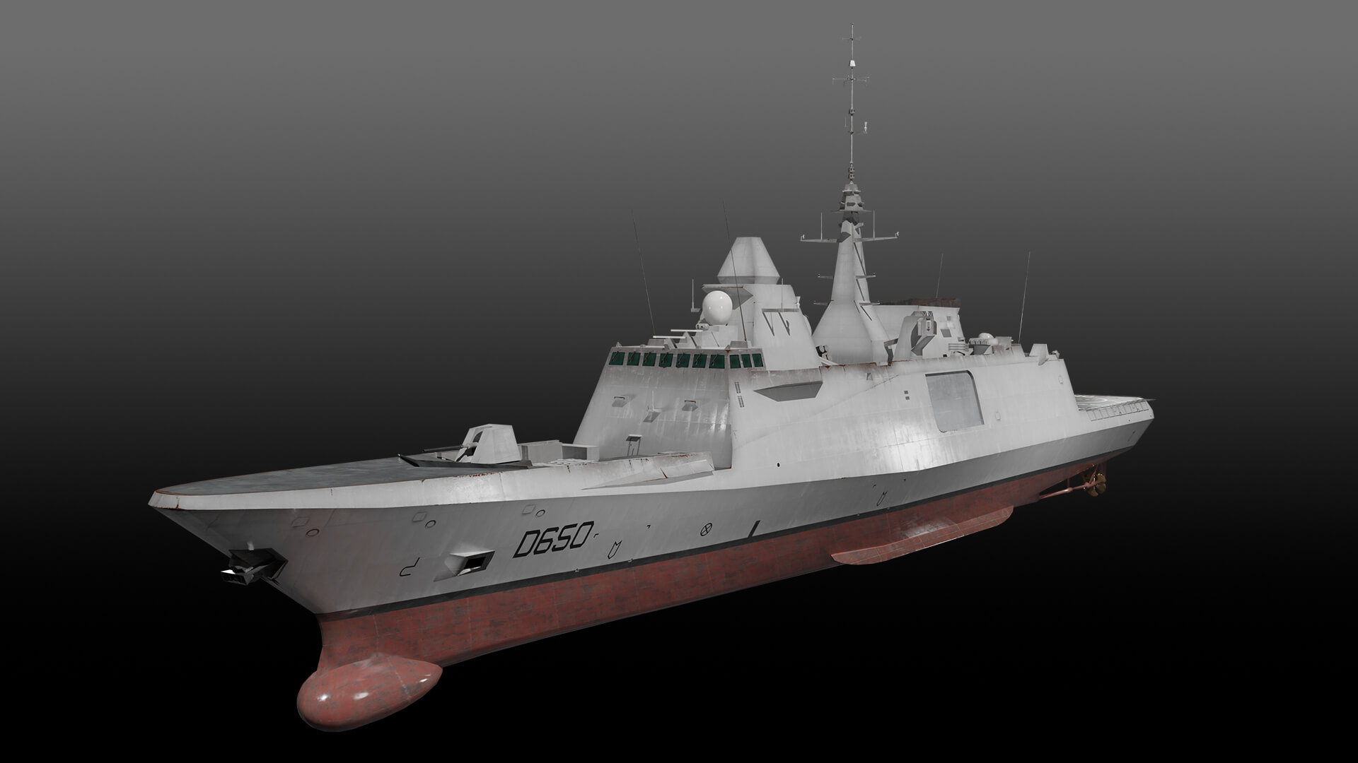 Fremm Frigate FS Aquitaine - 3D Model by ennuishao