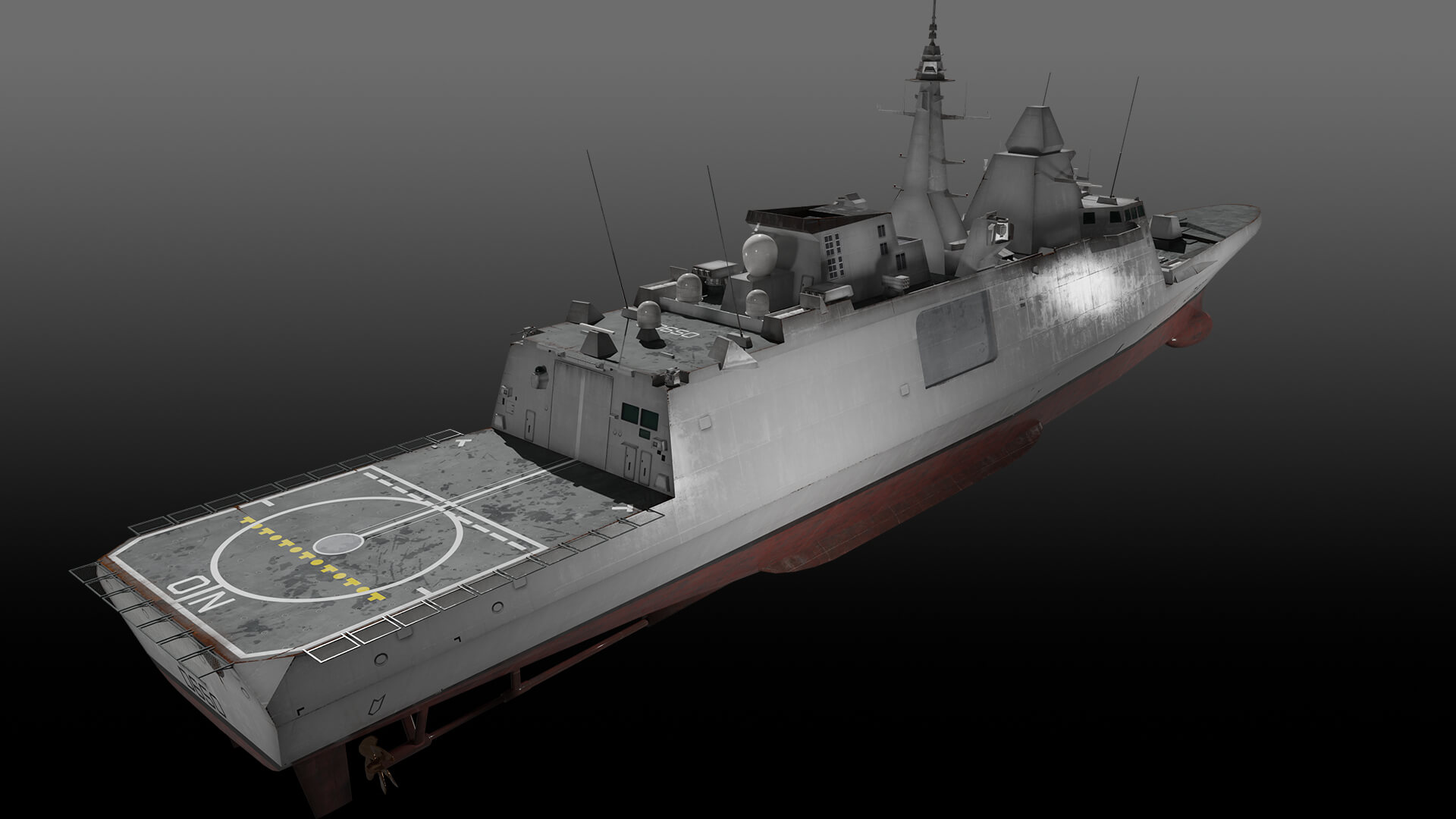Fremm Frigate FS Aquitaine - 3D Model by ennuishao