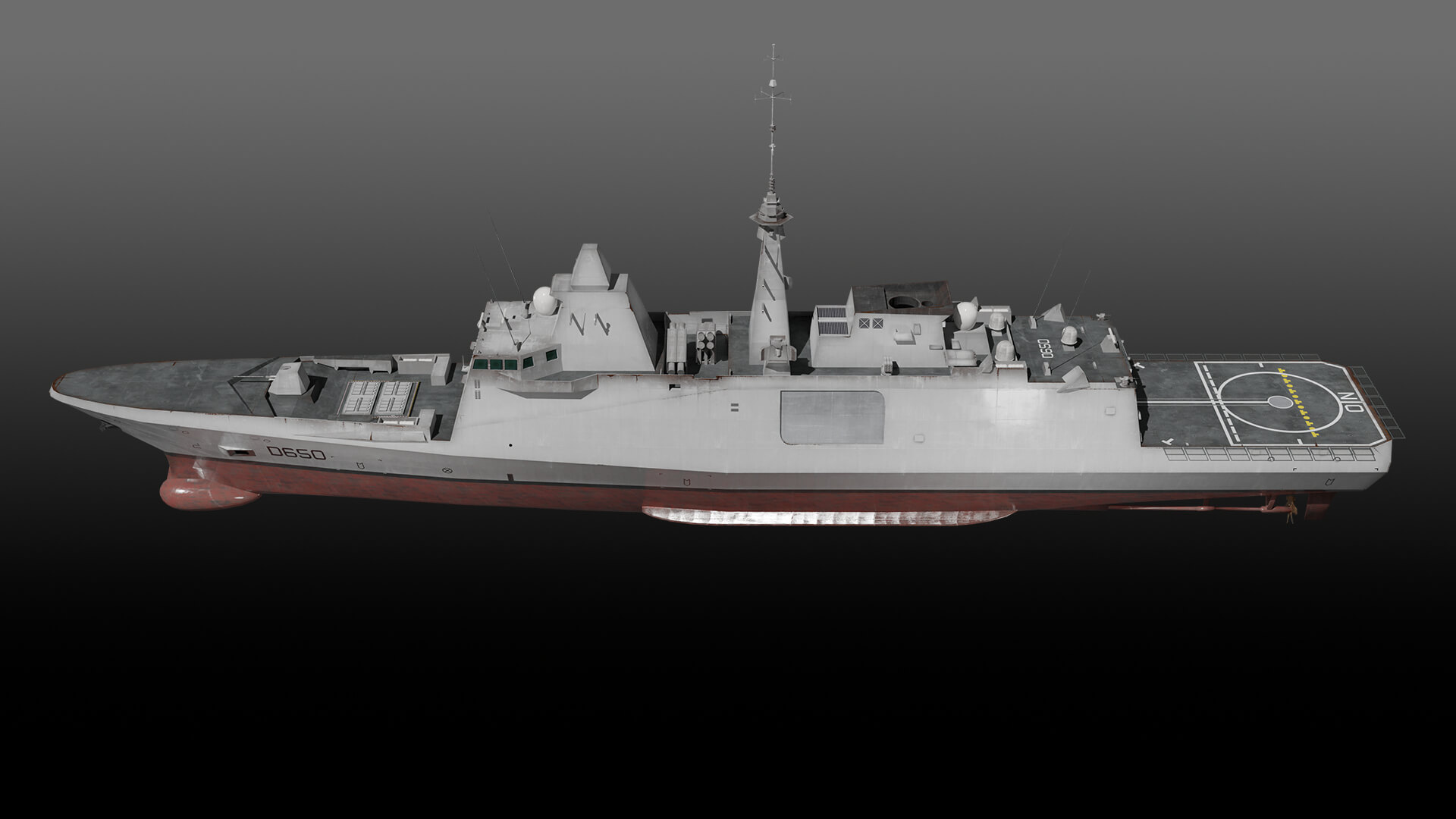 Fremm Frigate FS Aquitaine - 3D Model by ennuishao