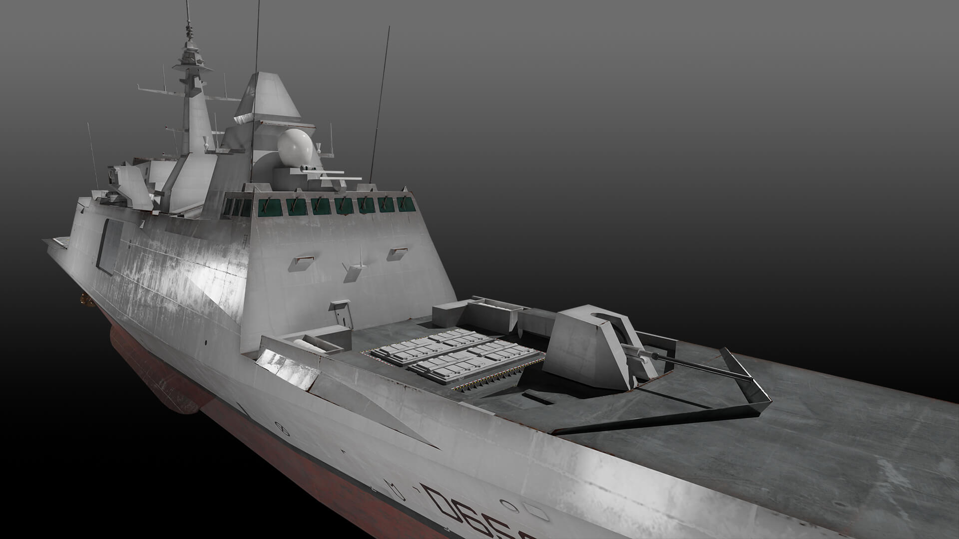 Fremm Frigate FS Aquitaine - 3D Model by ennuishao